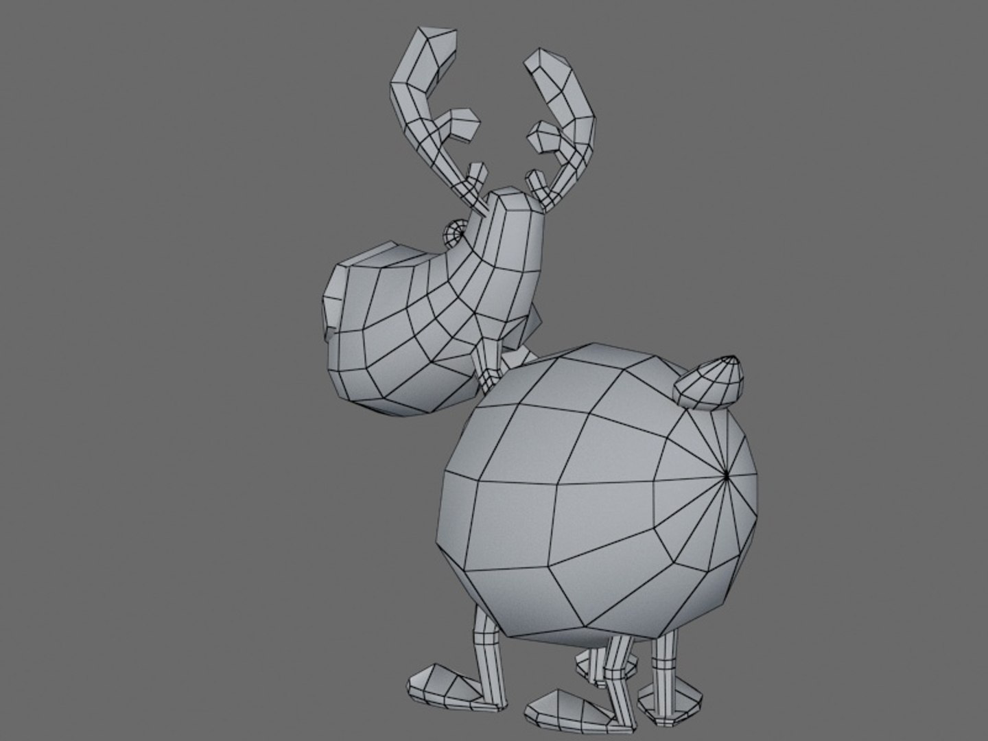 3d Reindeer Fat Model