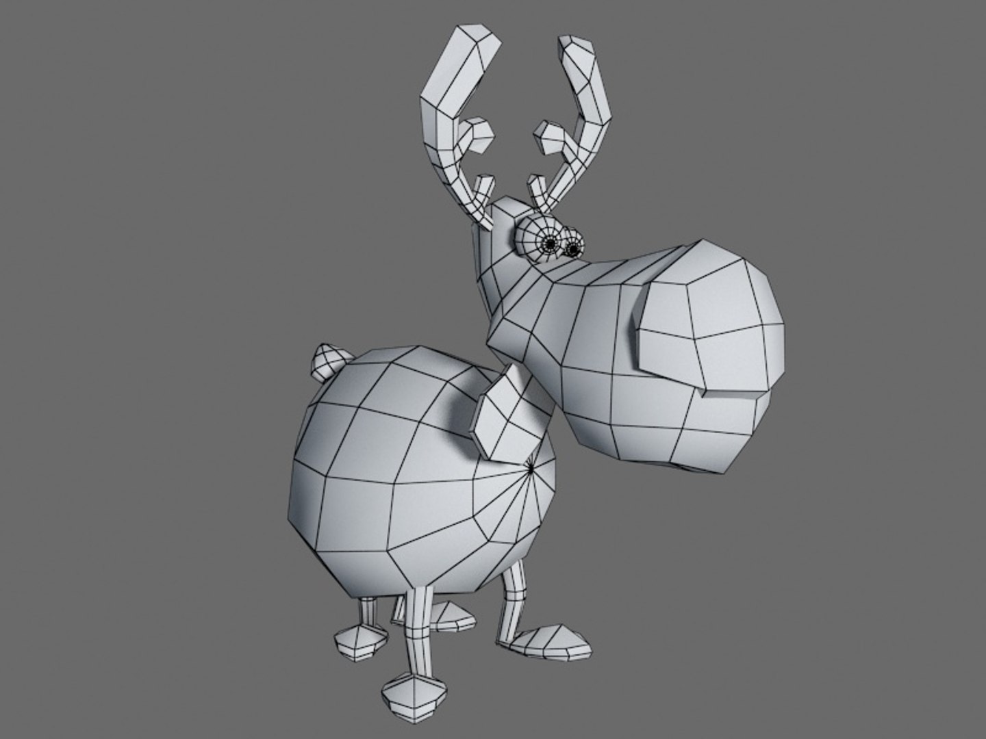 3d Reindeer Fat Model