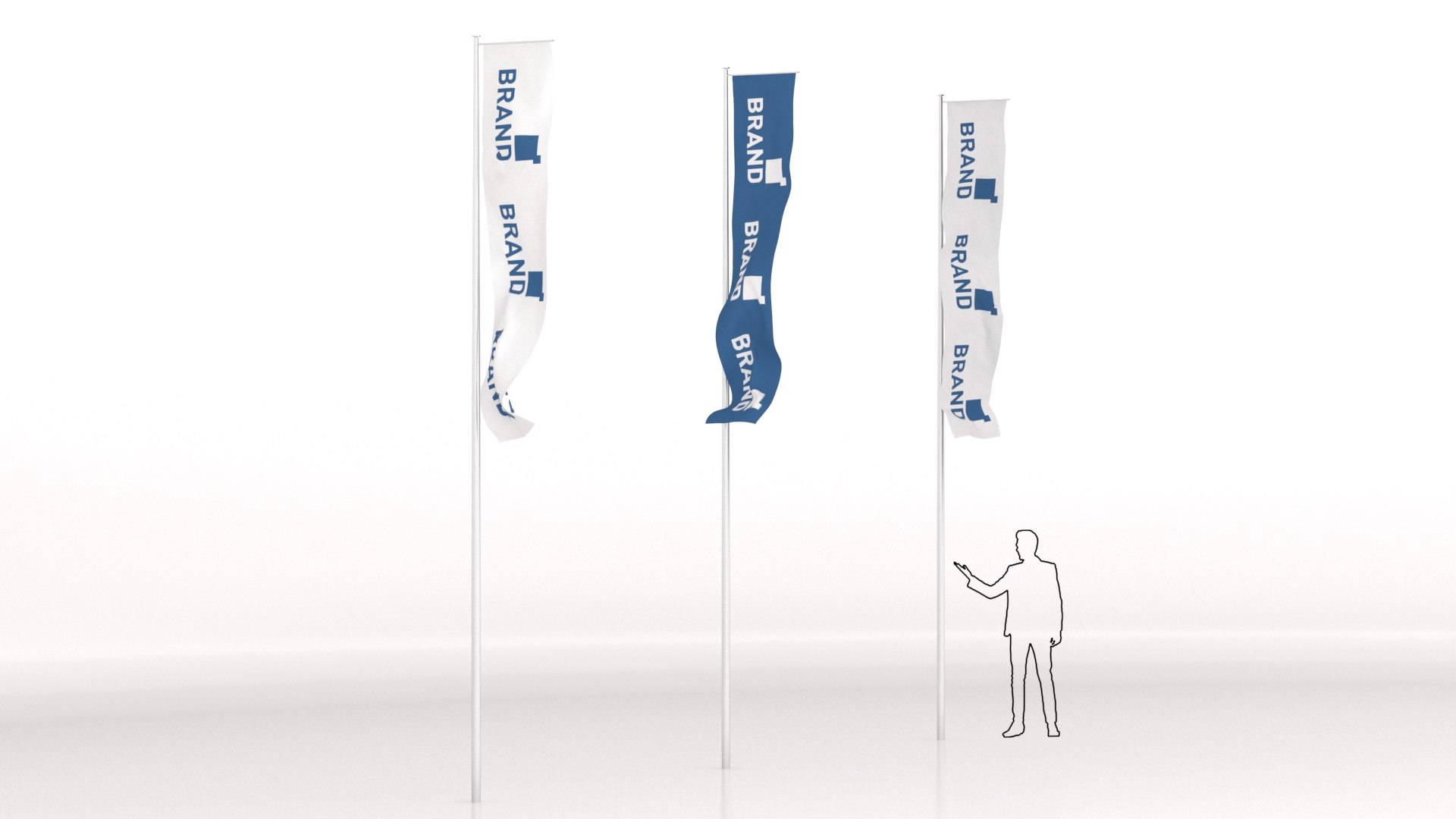 Vertical flag logo animation 3D model - TurboSquid 1481371