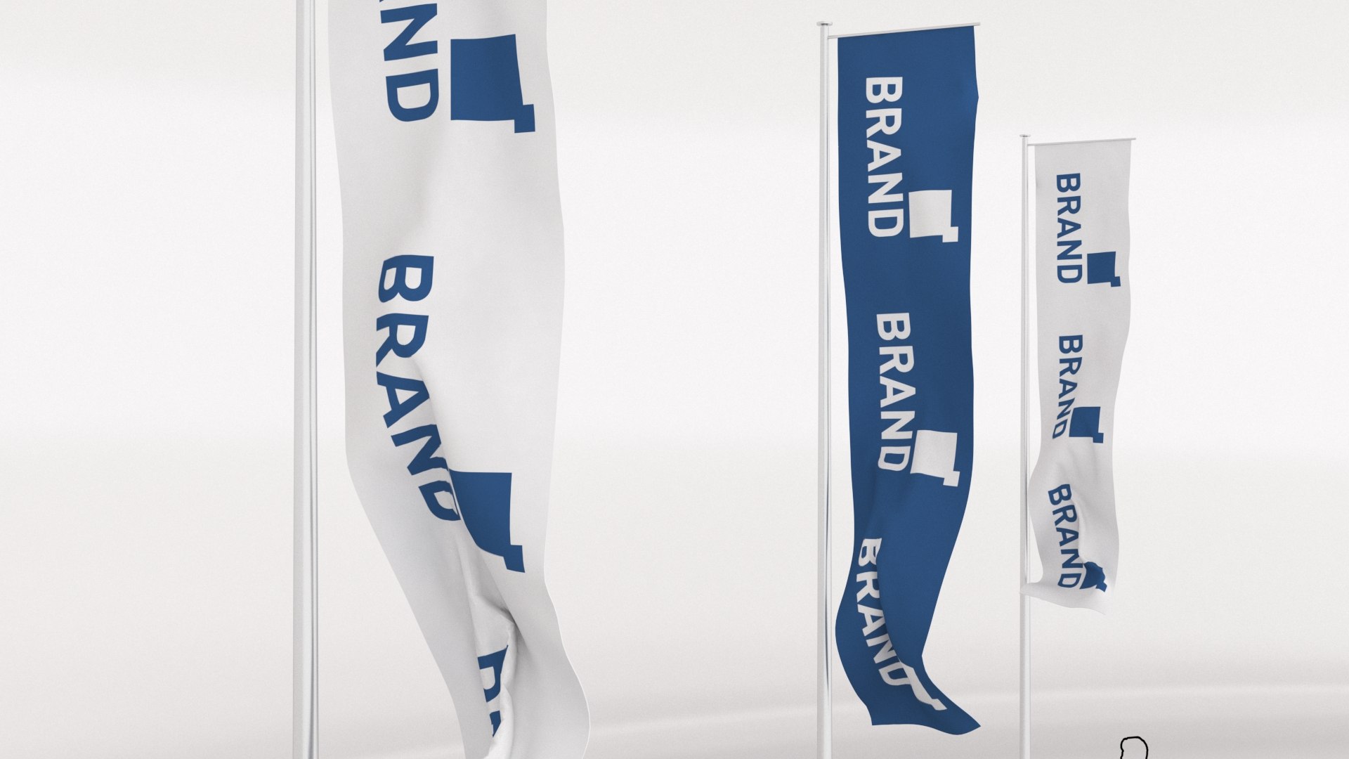 Vertical Flag Logo Animation 3D Model - TurboSquid 1481371