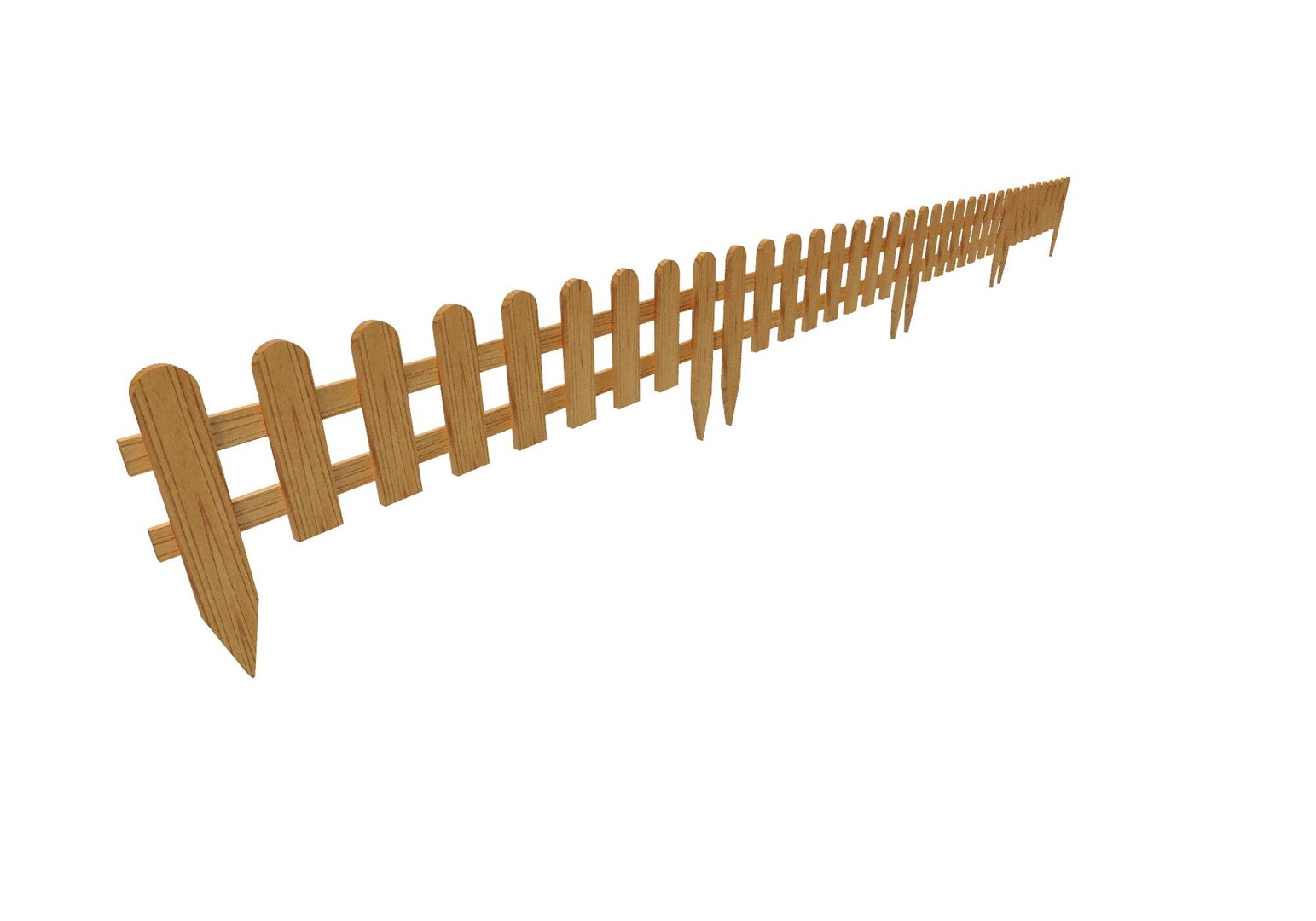 Wooden Garden Border 3D Model - TurboSquid 1965872