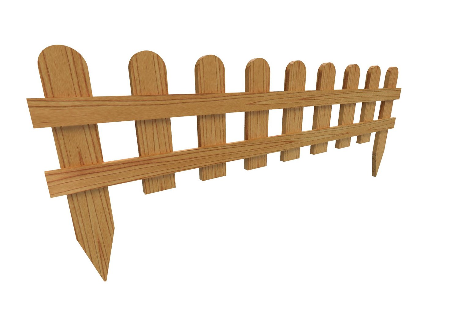 Wooden Garden Border 3D Model - TurboSquid 1965872