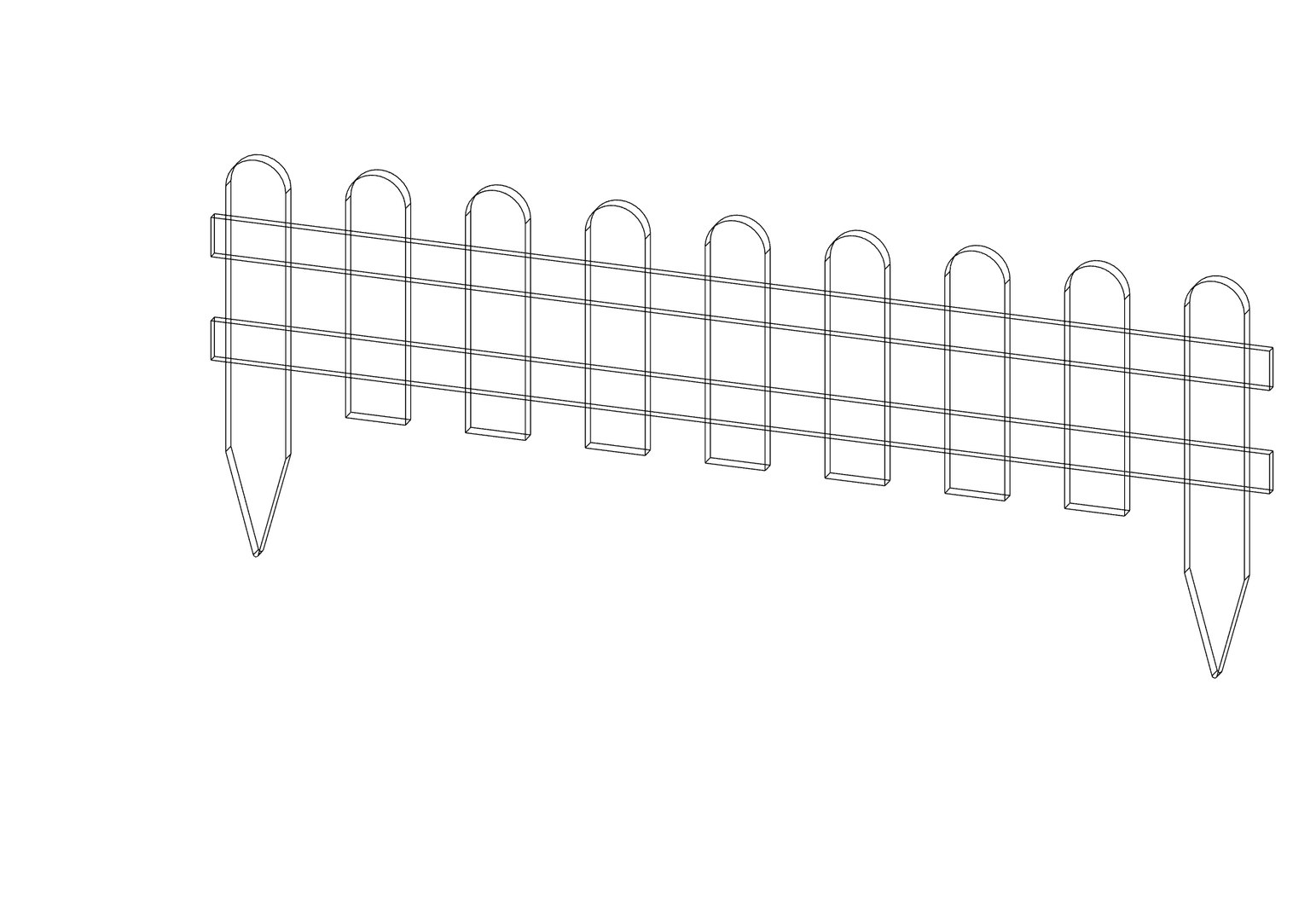 Wooden Garden Border 3D Model - TurboSquid 1965872