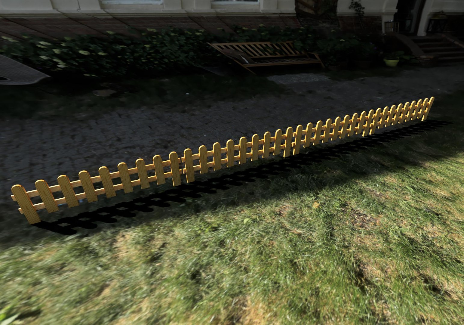 Wooden Garden Border 3D Model - TurboSquid 1965872