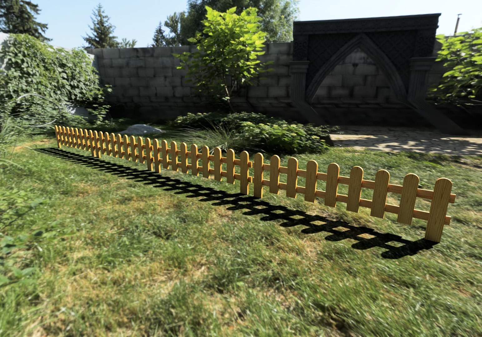 Wooden Garden Border 3D Model - TurboSquid 1965872