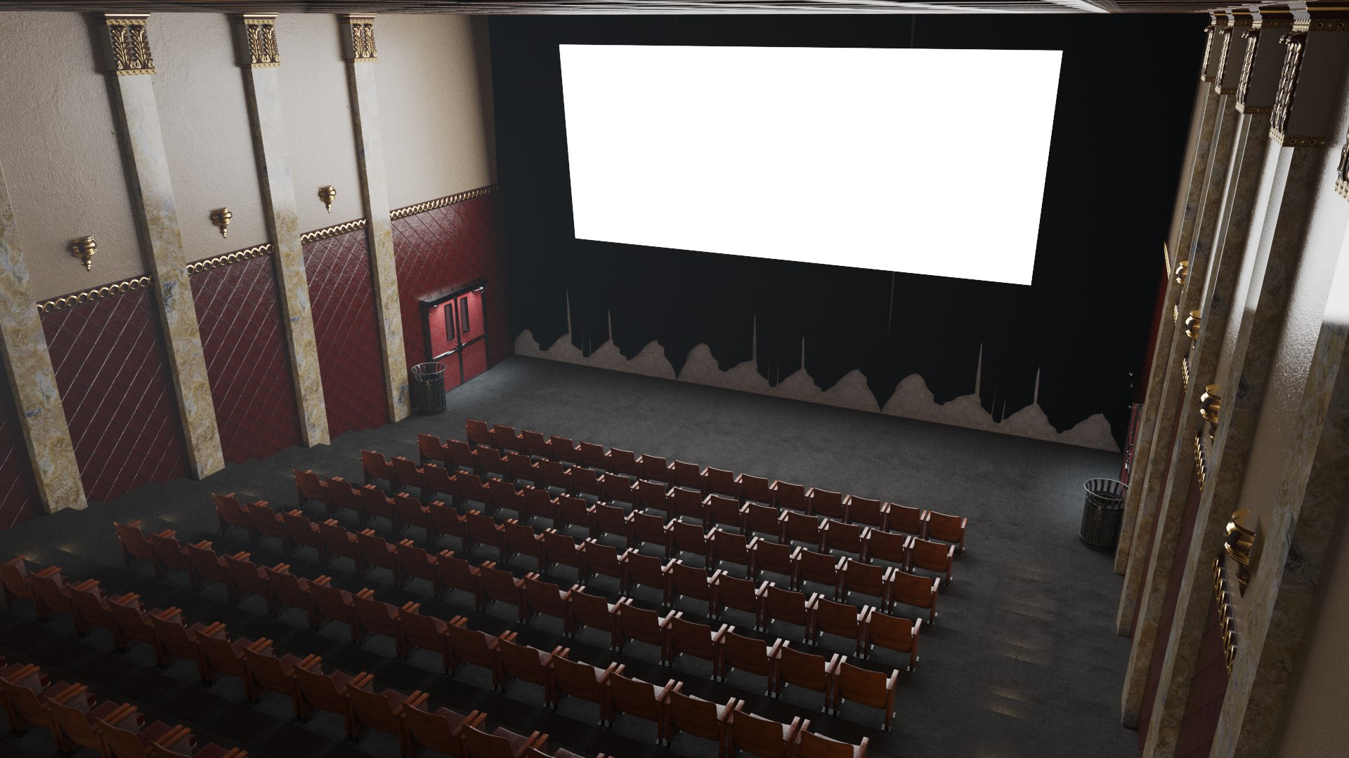 3D Movie Theater Classic Interior Model - TurboSquid 2204480