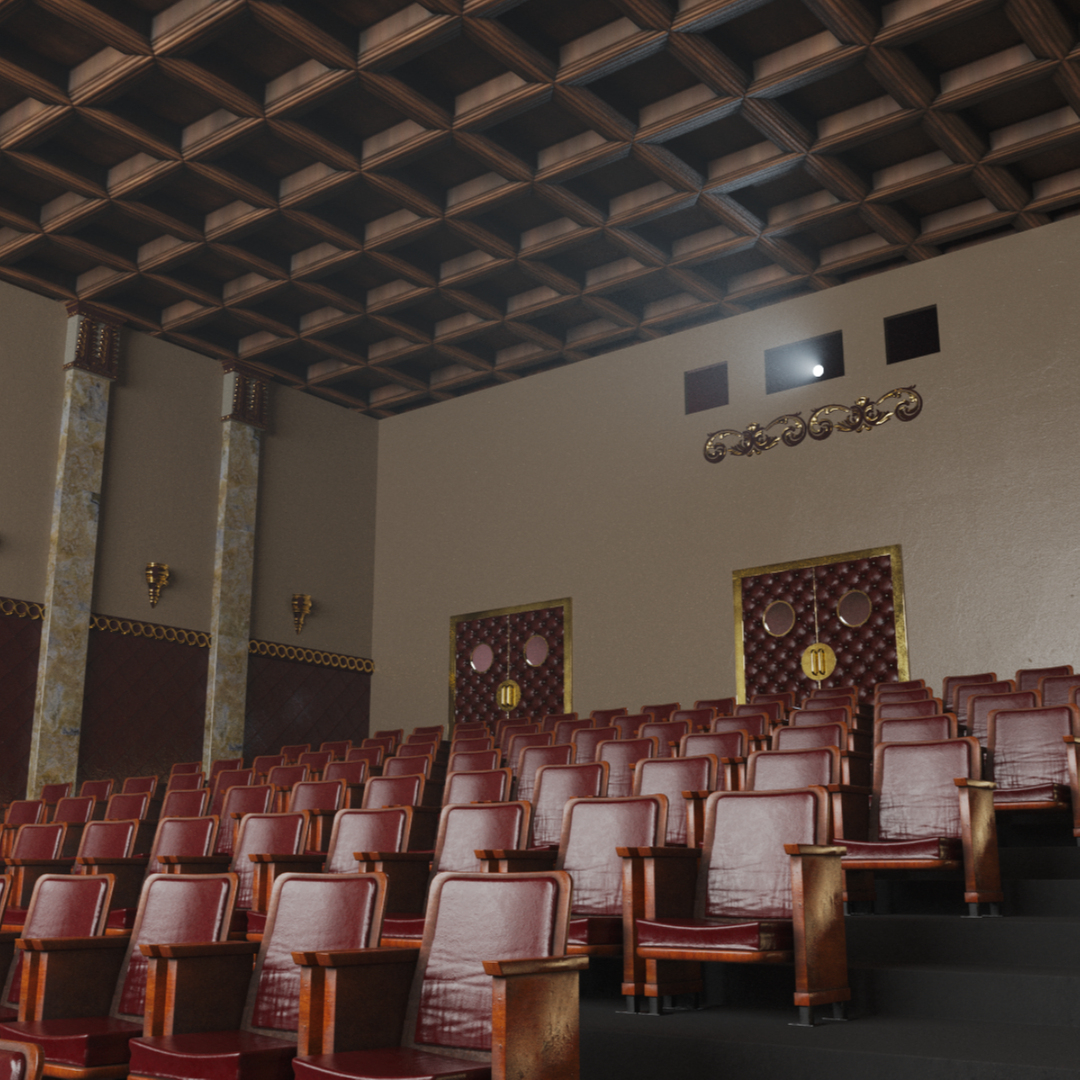 3D модель Кинотеатр Классический Интерьер - TurboSquid 2204480