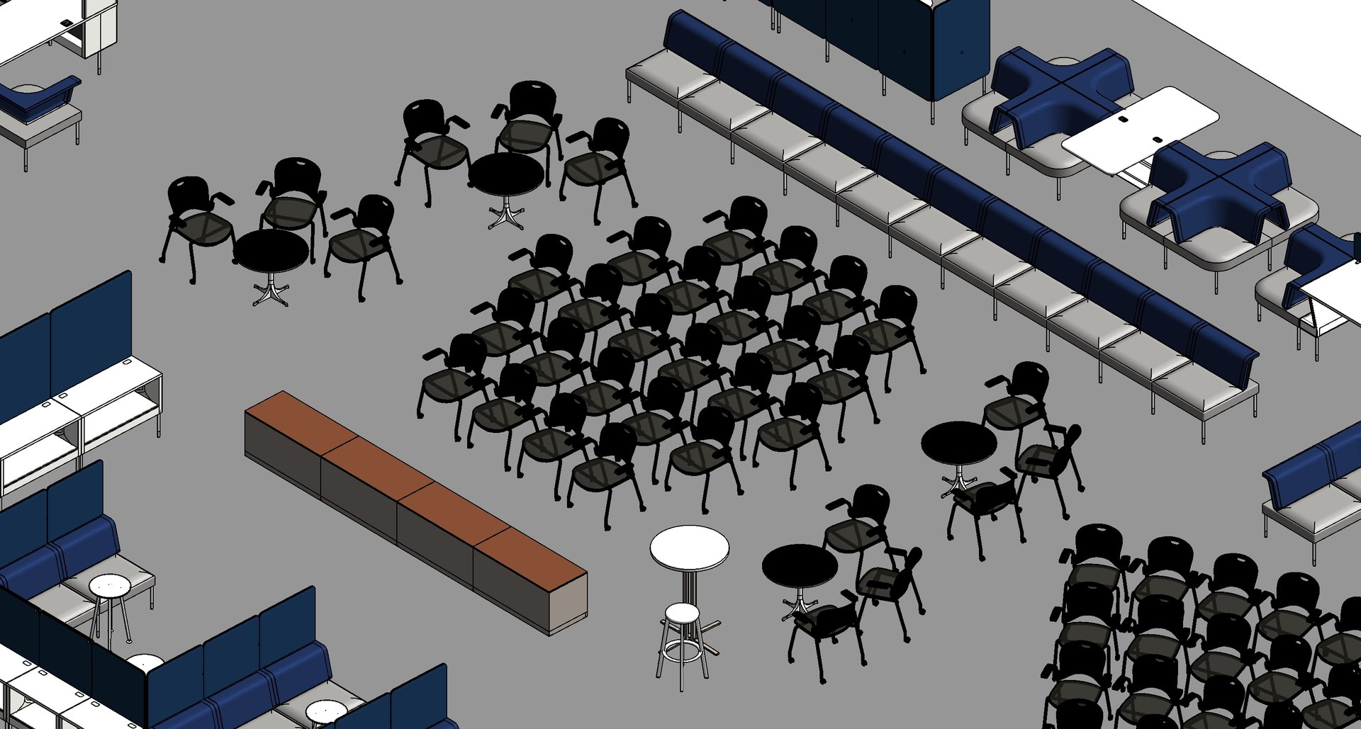 Office Layout Interior Revit Family 3D - TurboSquid 2279494