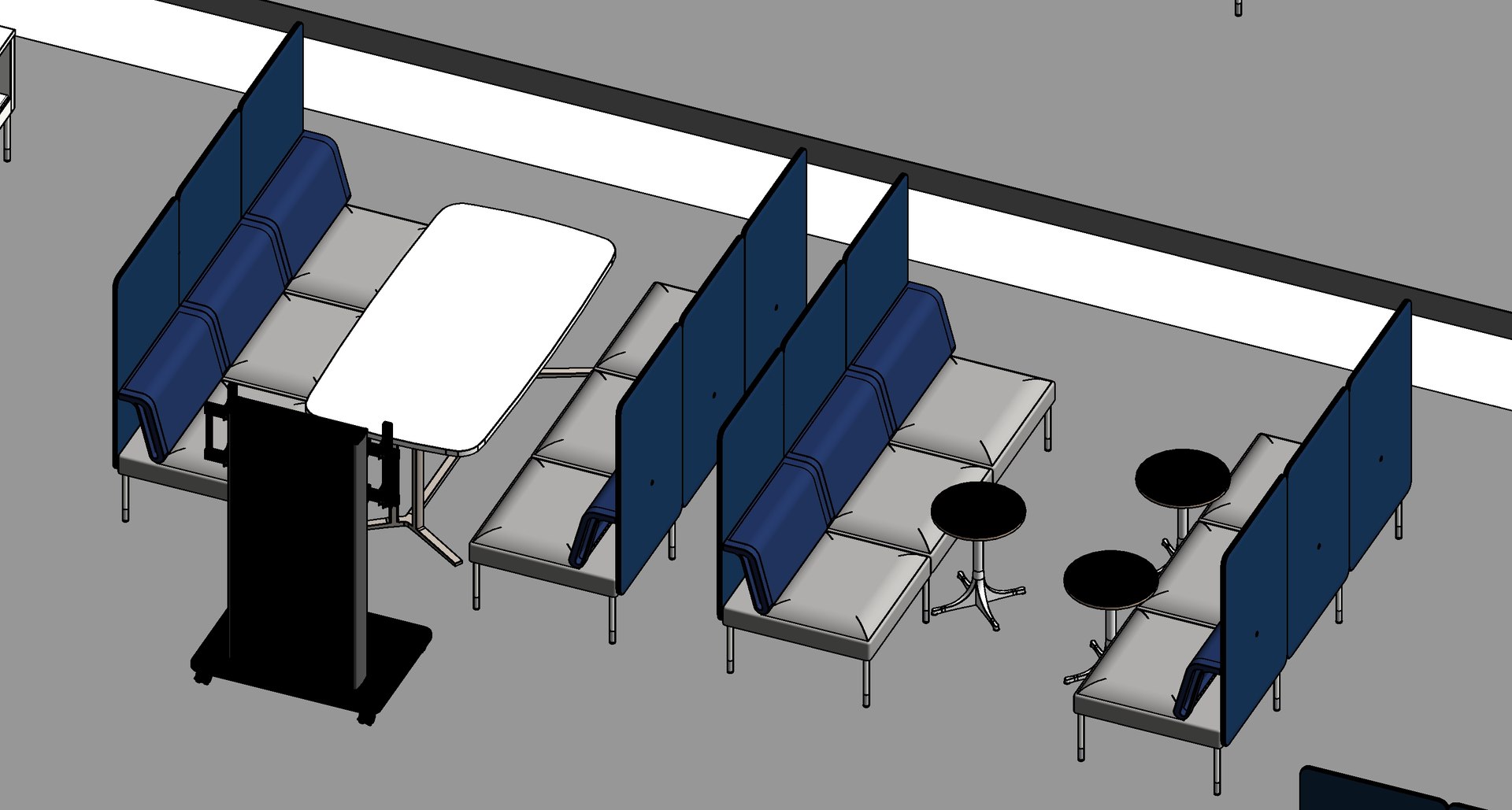 Office Layout Interior Revit Family 3D - TurboSquid 2279494