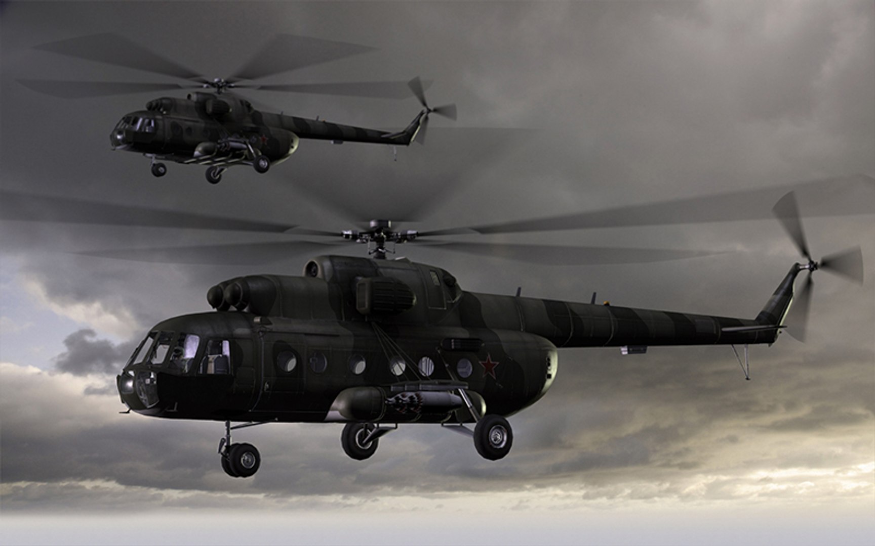 Mil Mi17 Helicopter 3d Obj