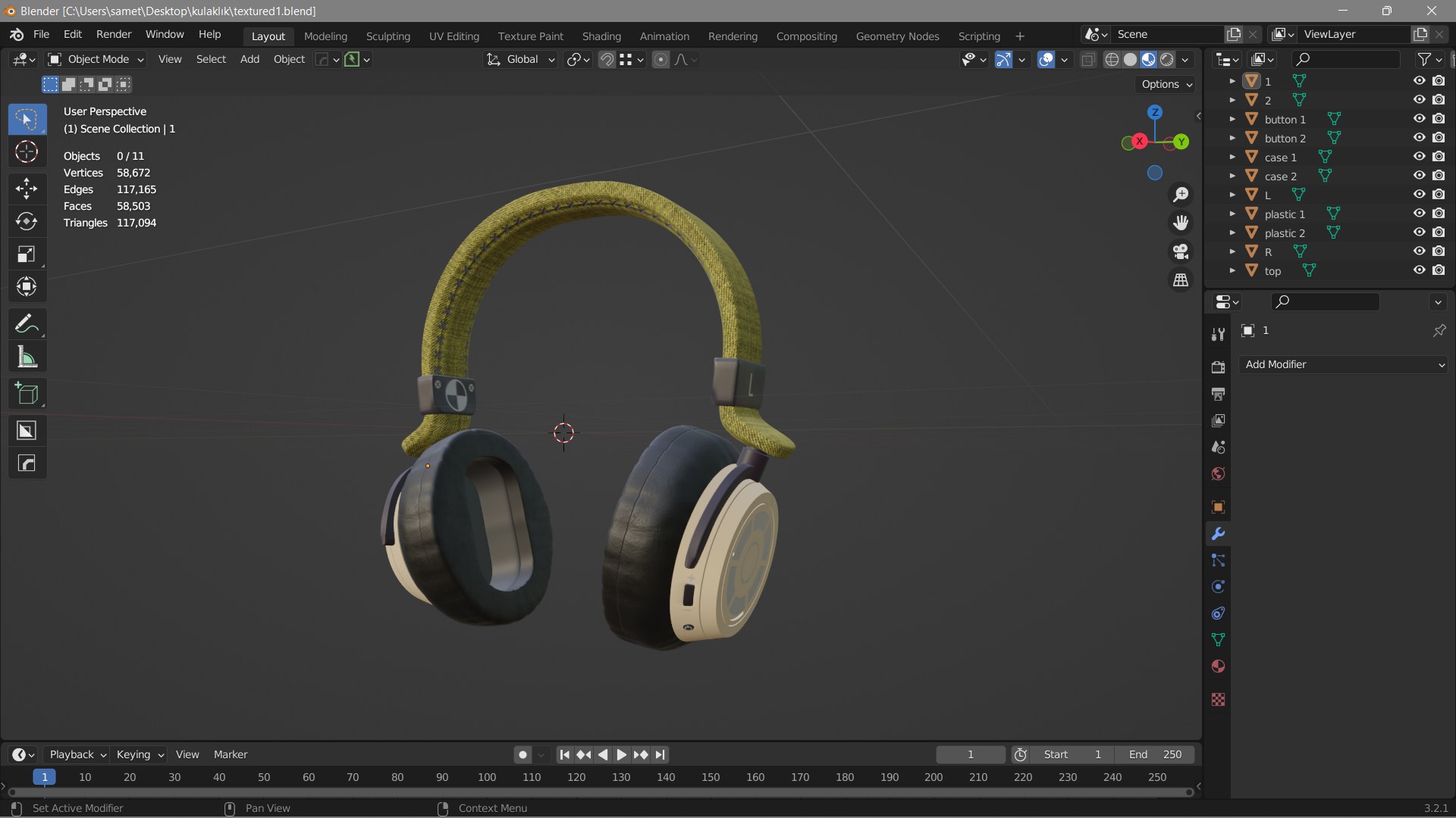 Stylized 3D Wireless Headset 3D - TurboSquid 2048209