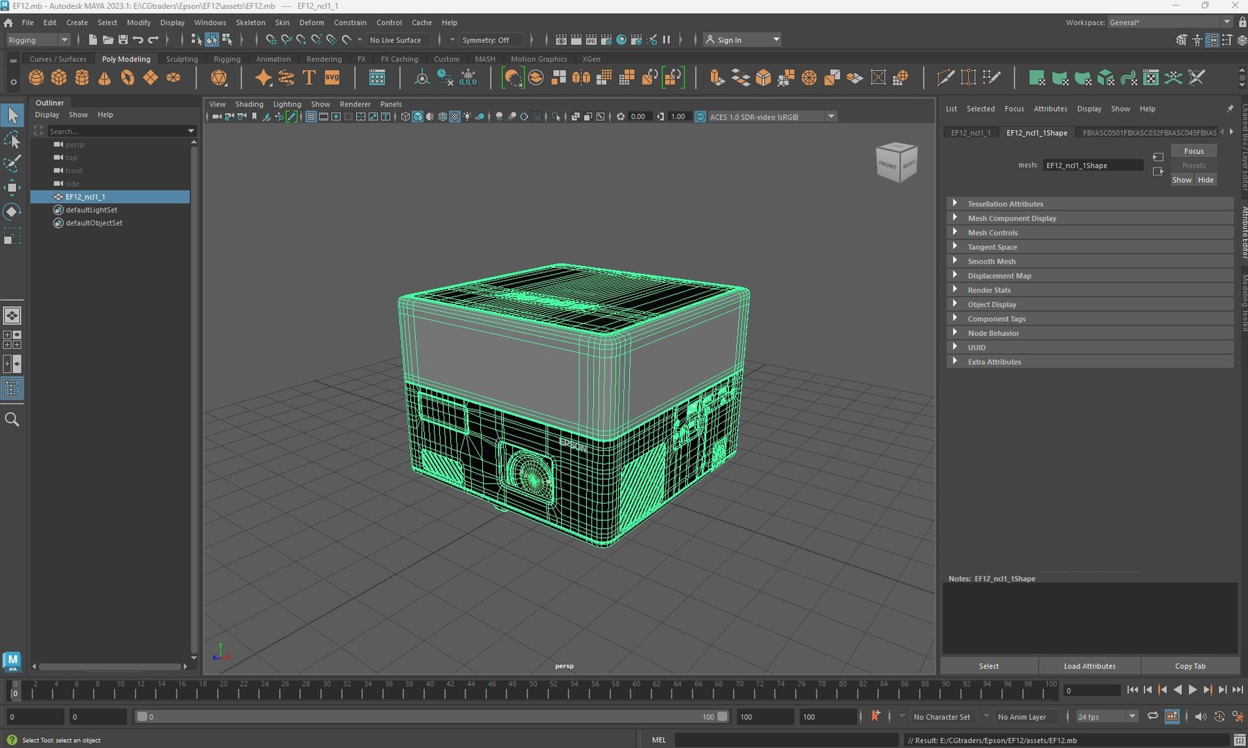 Epson EpiqVision Mini EF12 Smart Portable Laser Projector 3D Model ...