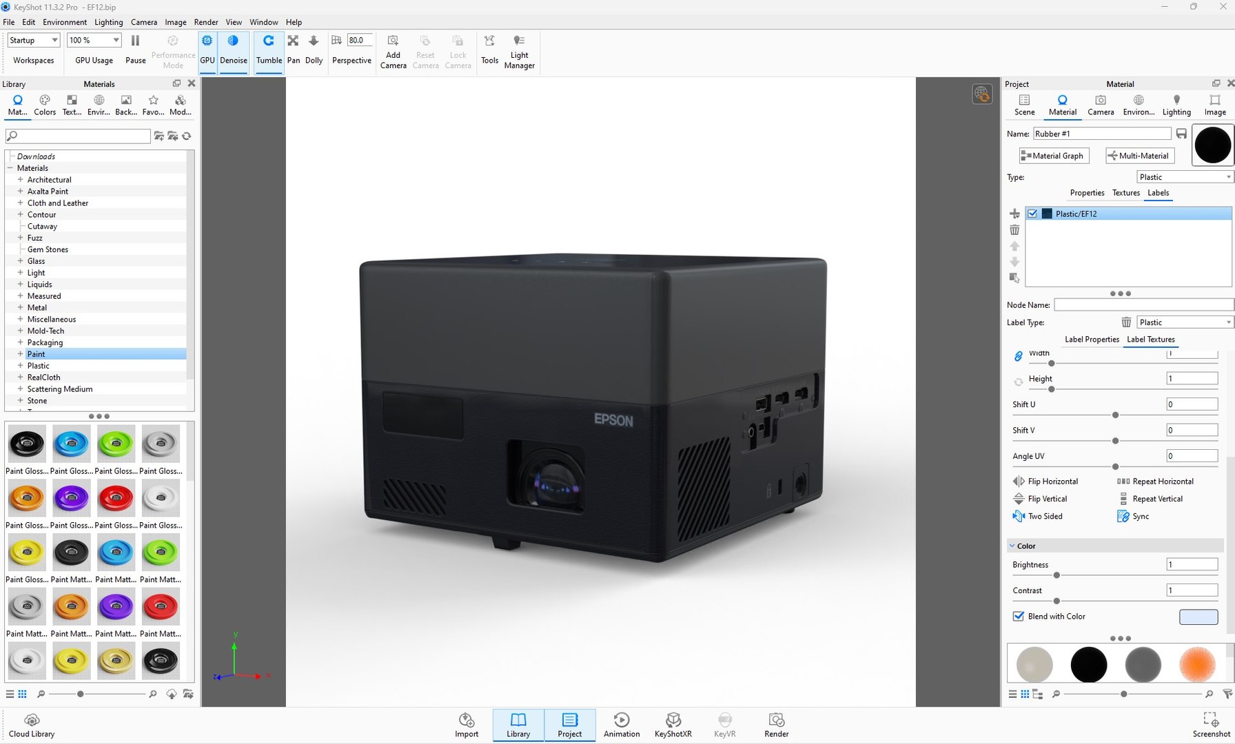 Epson EpiqVision Mini EF12 Smart Portable Laser Projector 3D Model ...
