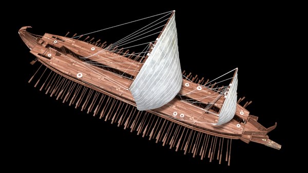 3d ancient trireme model