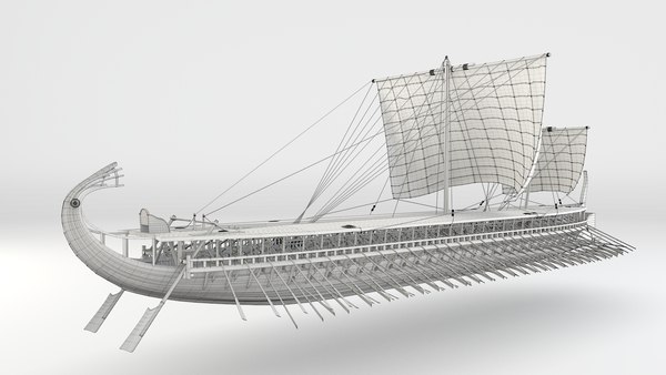 3d ancient trireme model