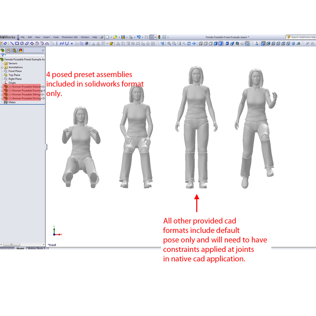 3dm poseable male female solidworks