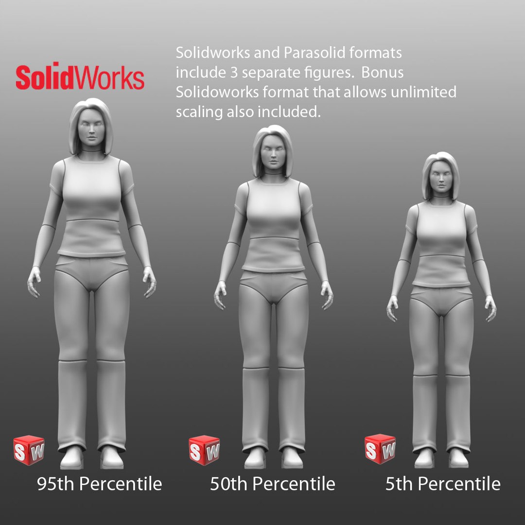 3dm Poseable Male Female Solidworks
