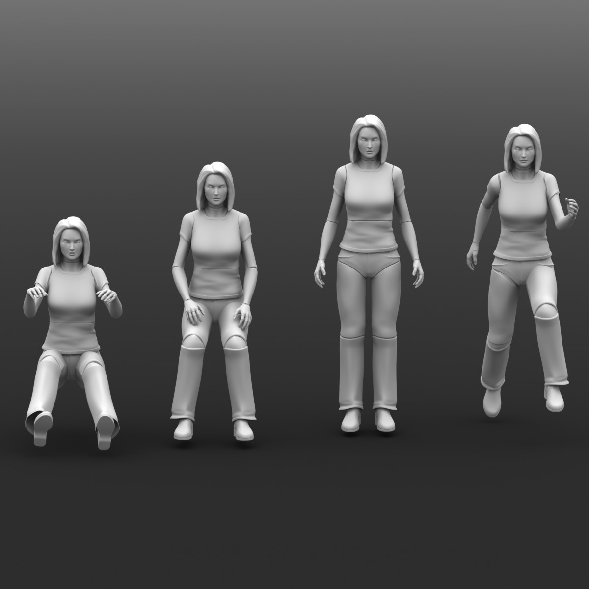 3dm poseable male female solidworks