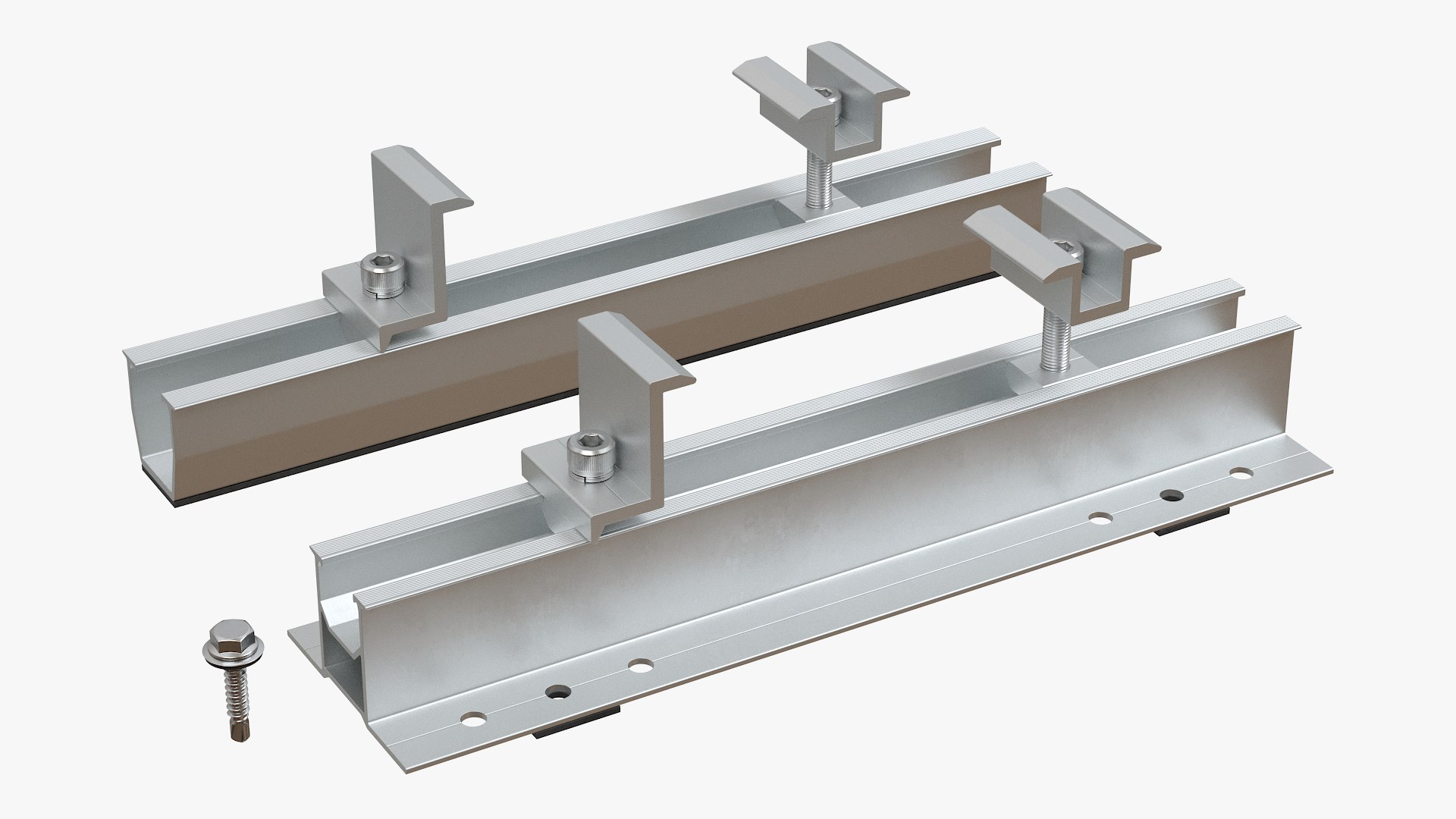 3D Model Solar Panel Mounting Kit V7 - TurboSquid 2213369