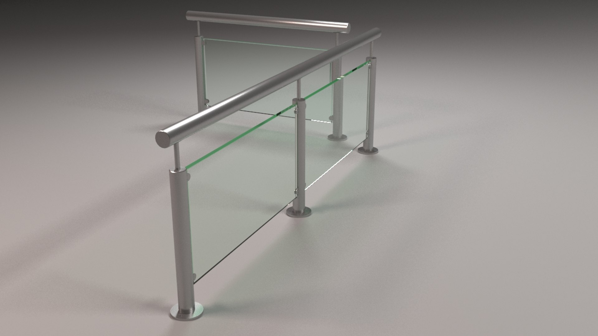 Steel Railing Model - TurboSquid 1412356