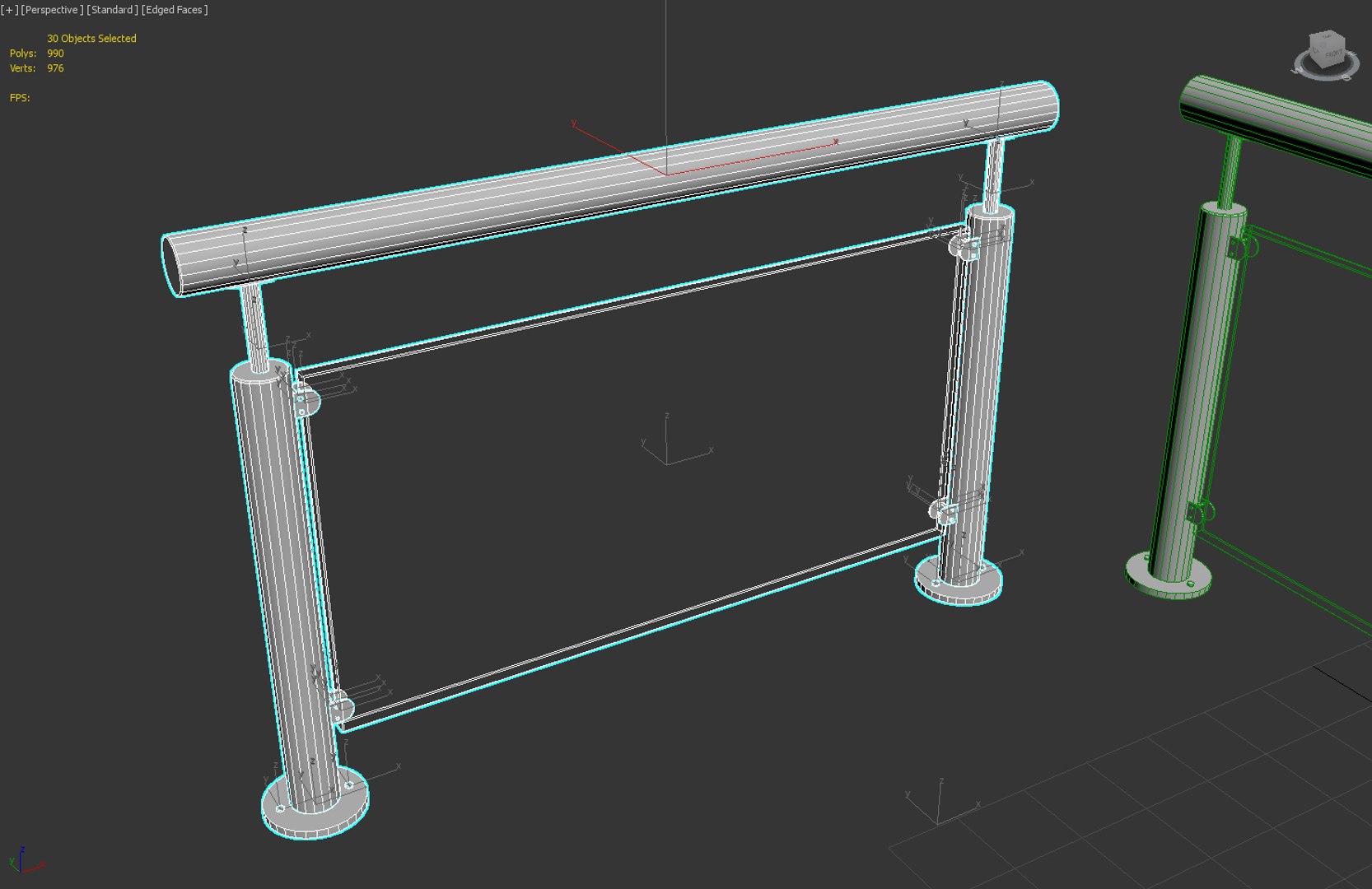 Steel Railing Model - TurboSquid 1412356