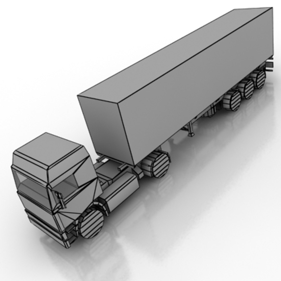 3d Truck Trailer Model