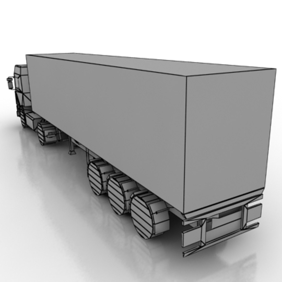 3d Truck Trailer Model