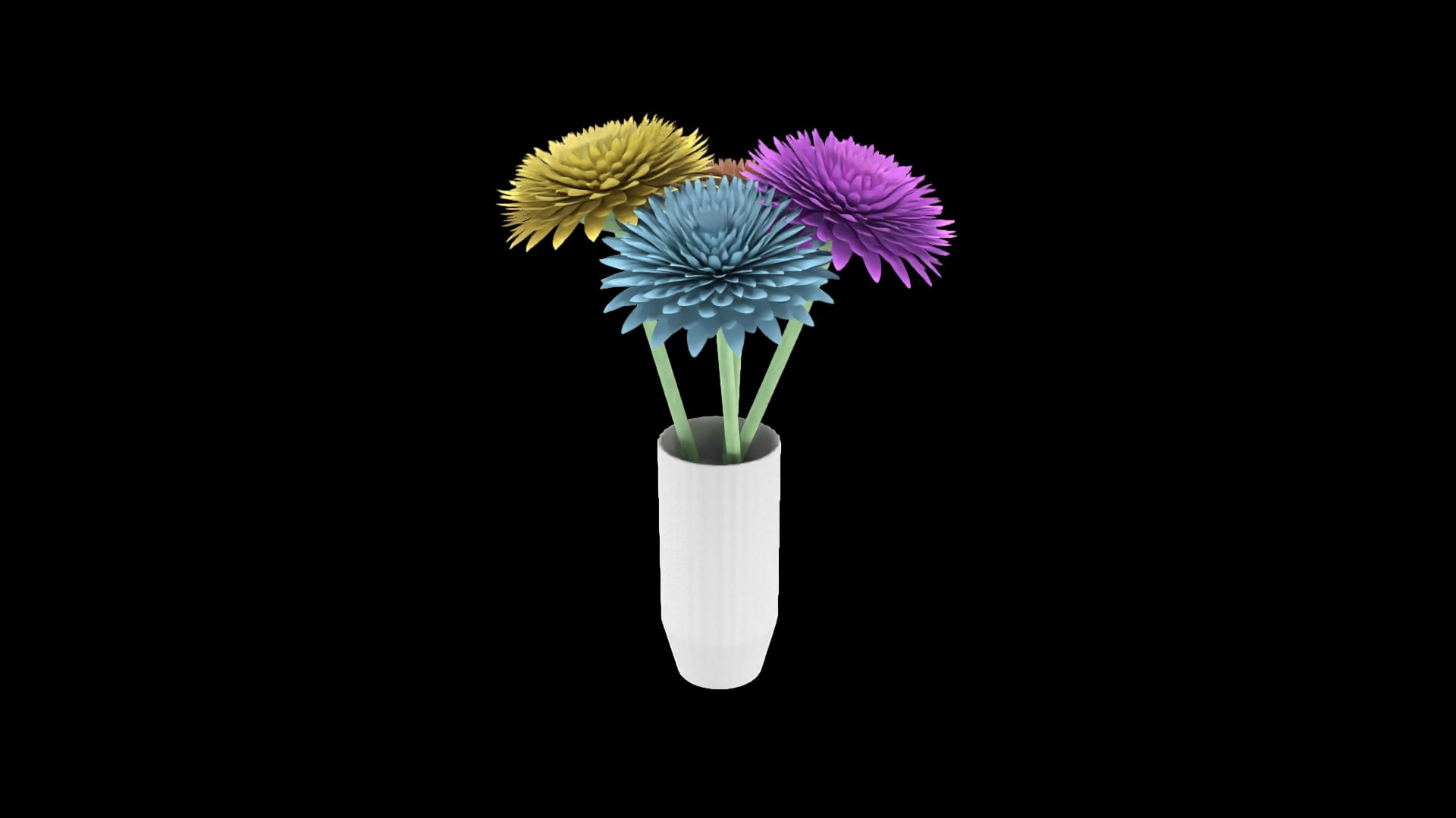 Flowers cushion chrysanthemim 3D model - TurboSquid 1618374