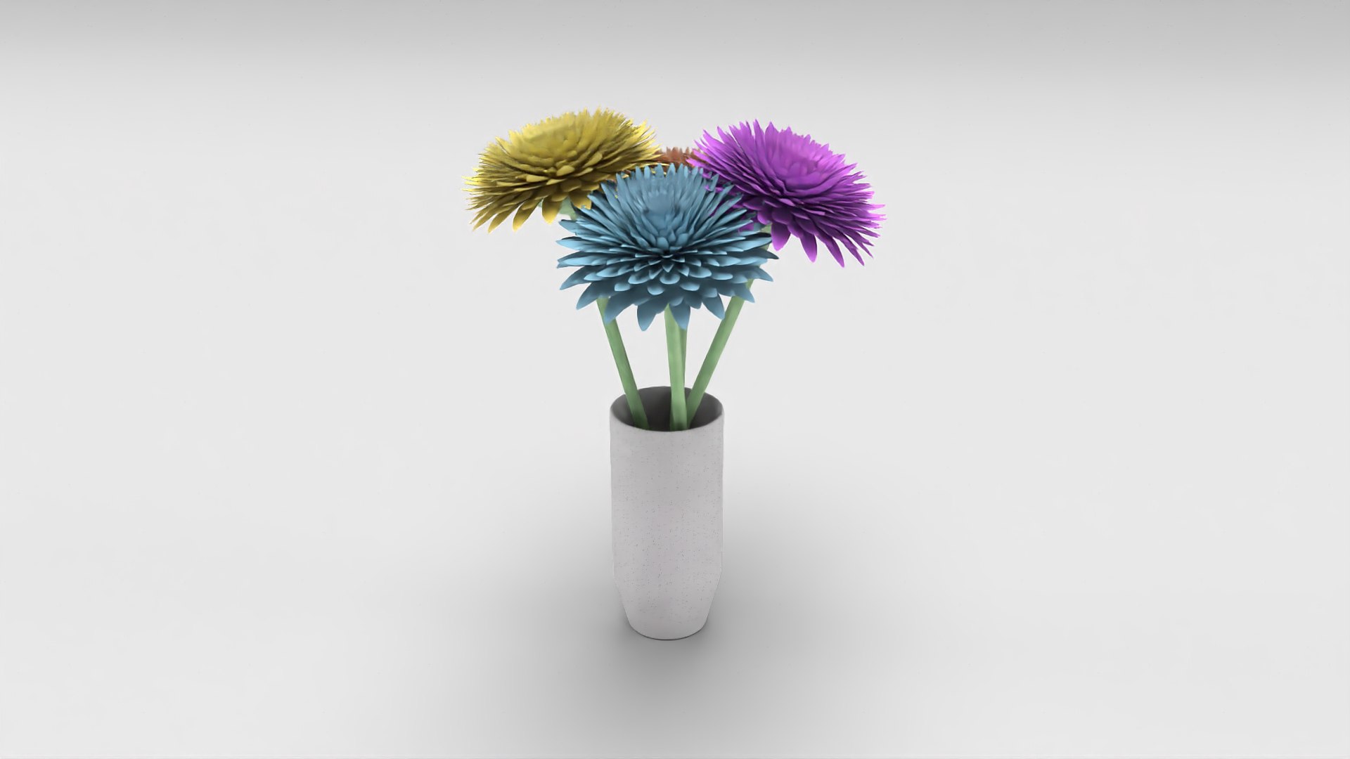 Flowers cushion chrysanthemim 3D model - TurboSquid 1618374