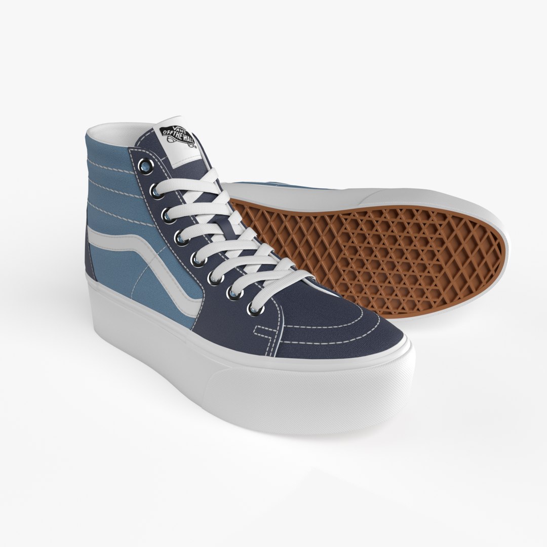 3D Model Vans Sk-Hi Shoe Collection Low-poly - TurboSquid 2081938