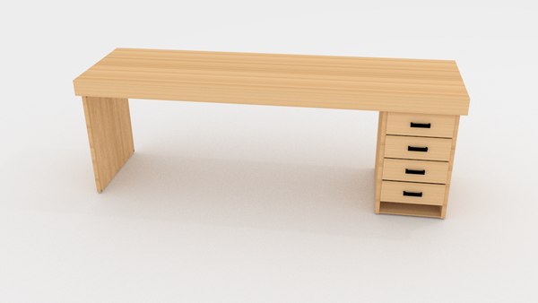 Study desk 3D model - TurboSquid 1207569