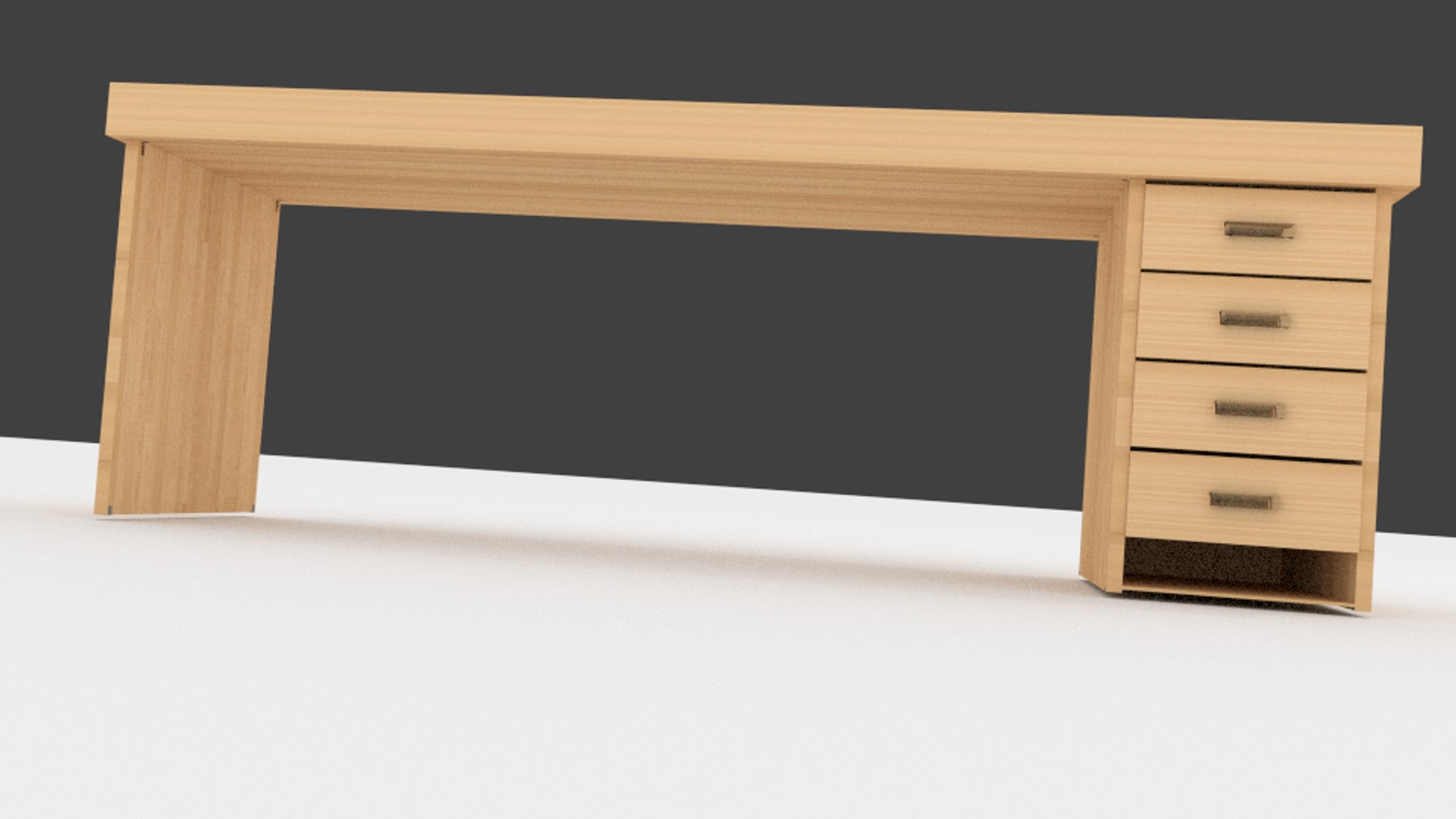 Study Desk 3D Model - TurboSquid 1207569