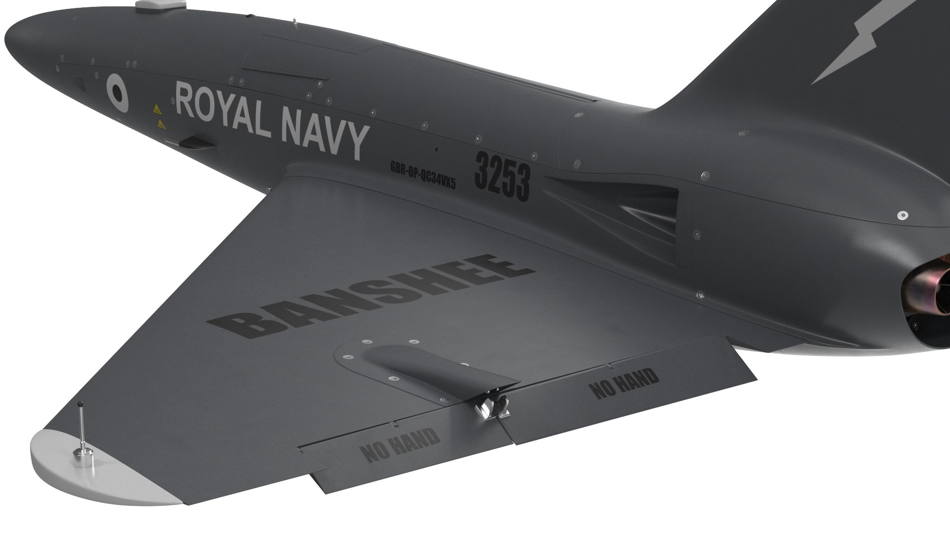 Banshee Jet 80 Aerial Target Drone Dark Model - TurboSquid 2259471