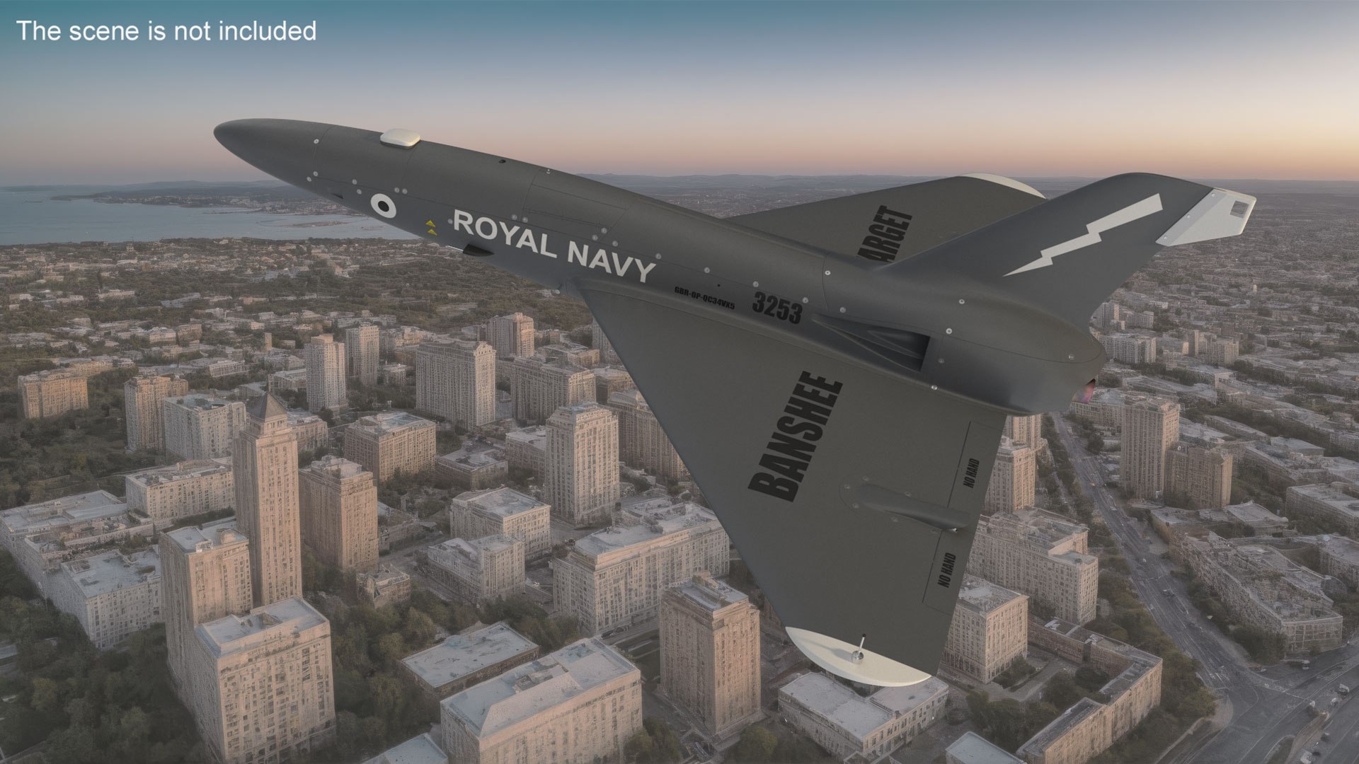 Banshee Jet 80 Aerial Target Drone Dark Model - TurboSquid 2259471