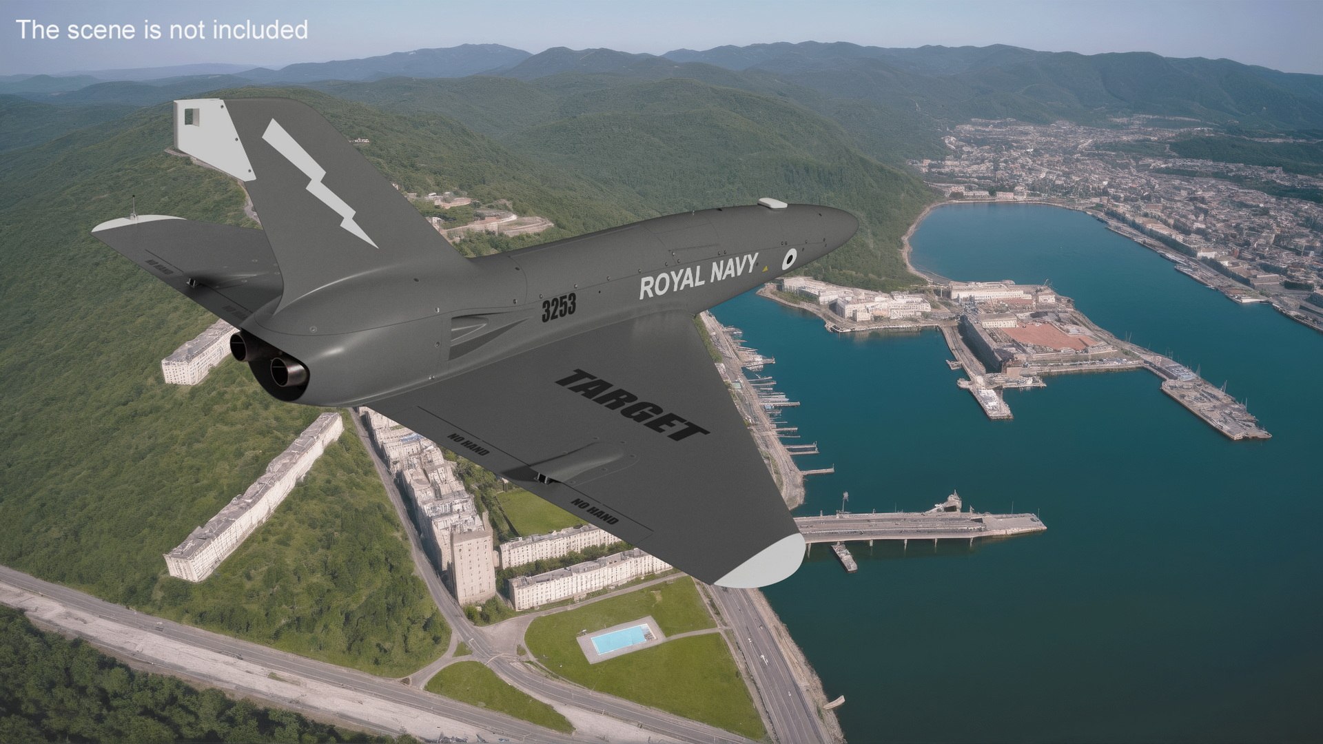 Banshee Jet 80 Aerial Target Drone Dark Model - TurboSquid 2259471