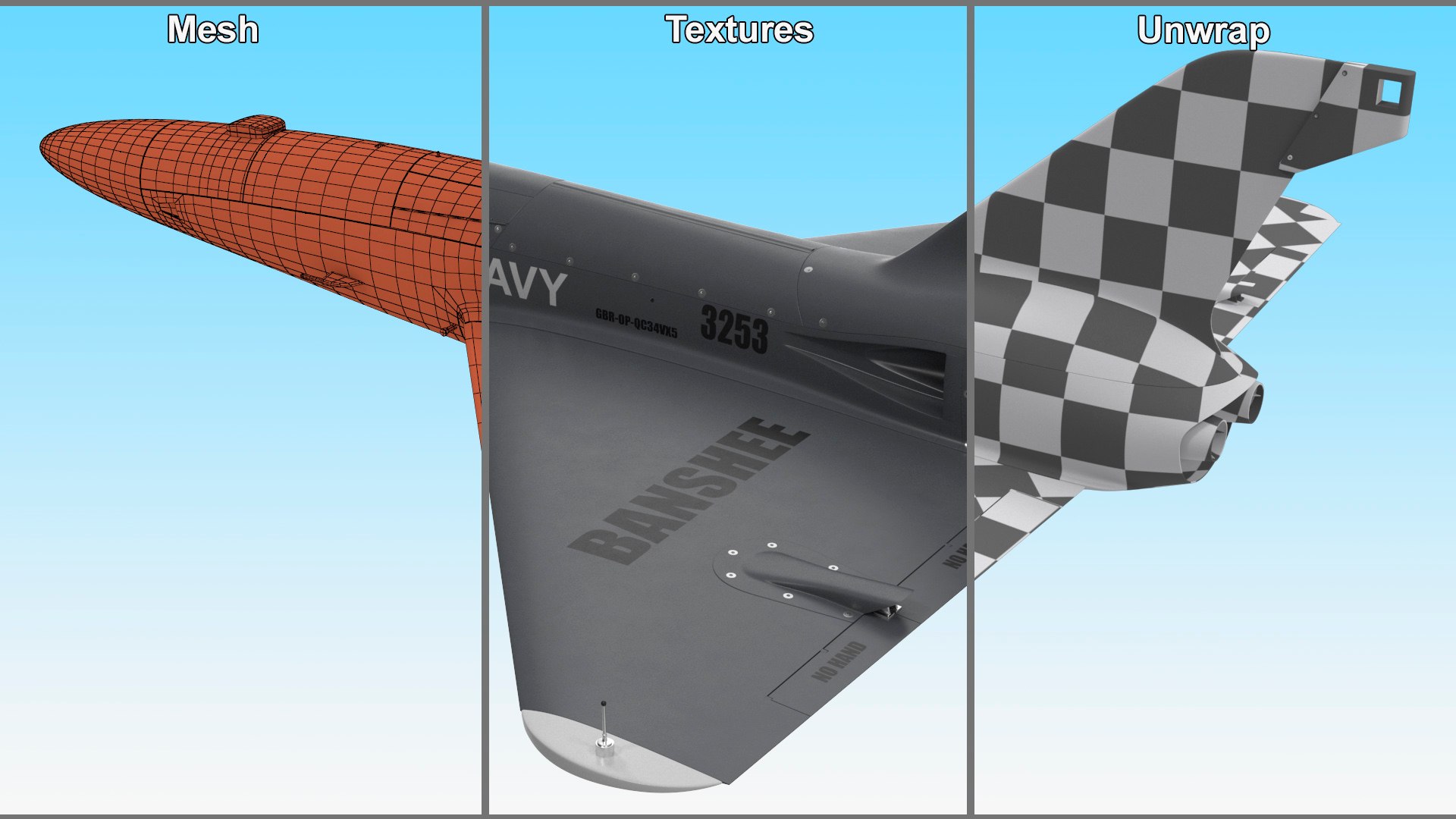 Banshee Jet 80 Aerial Target Drone Dark Model - TurboSquid 2259471