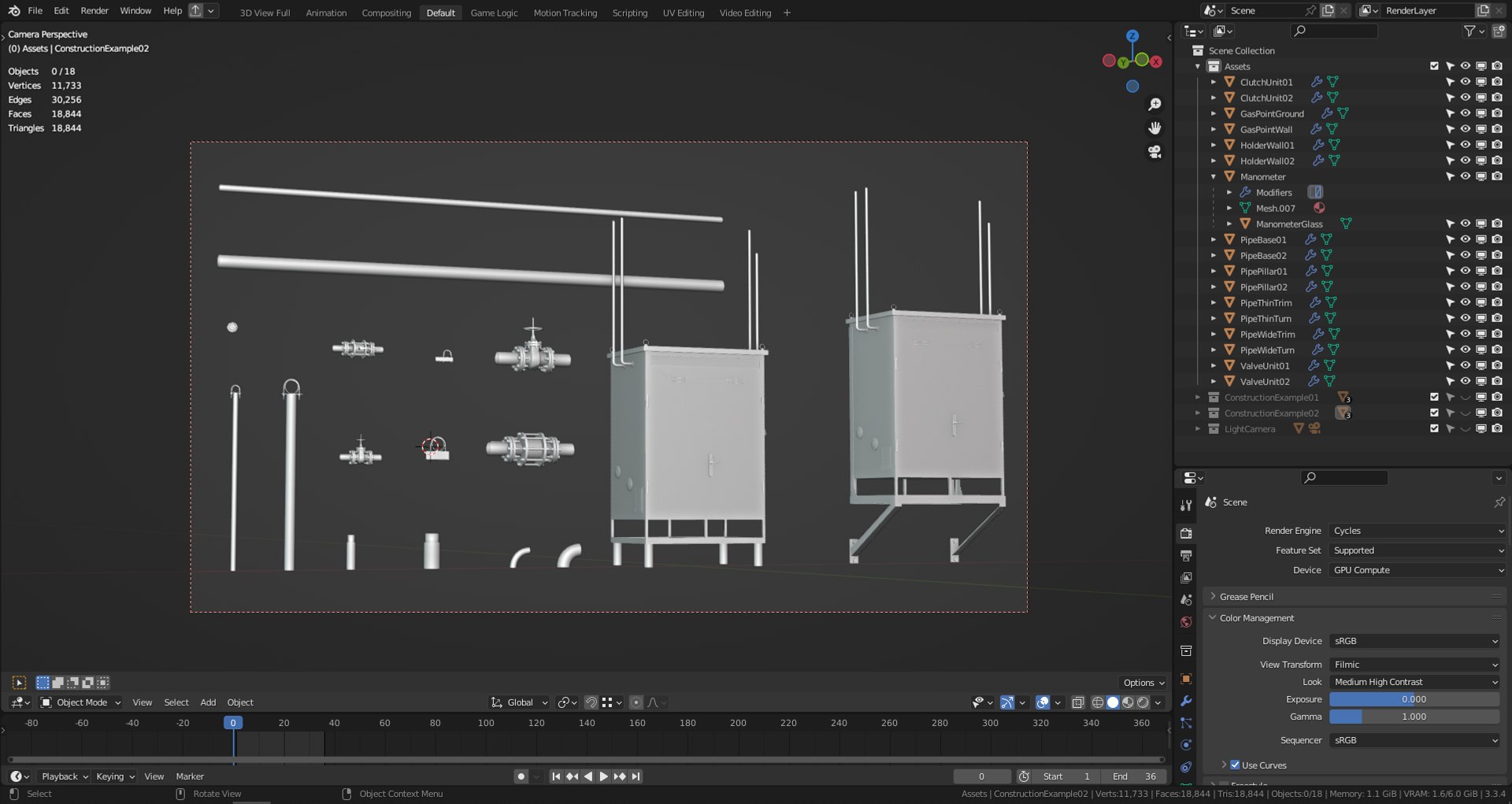 Gas Set Modular Realtime 3D Model - TurboSquid 2325174