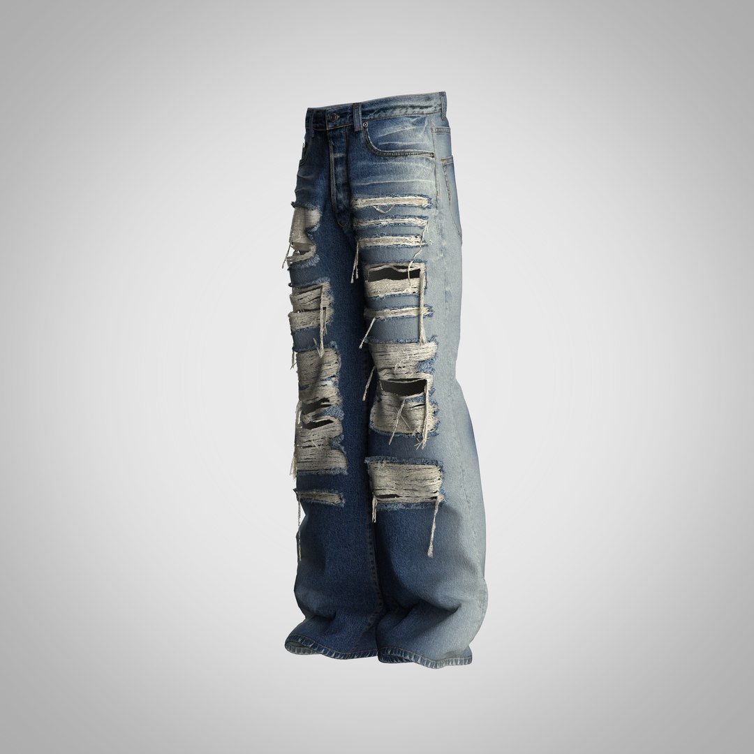 Men Jeans Denim Pants Clo3d Marvelous Designer 3D - TurboSquid 2411442