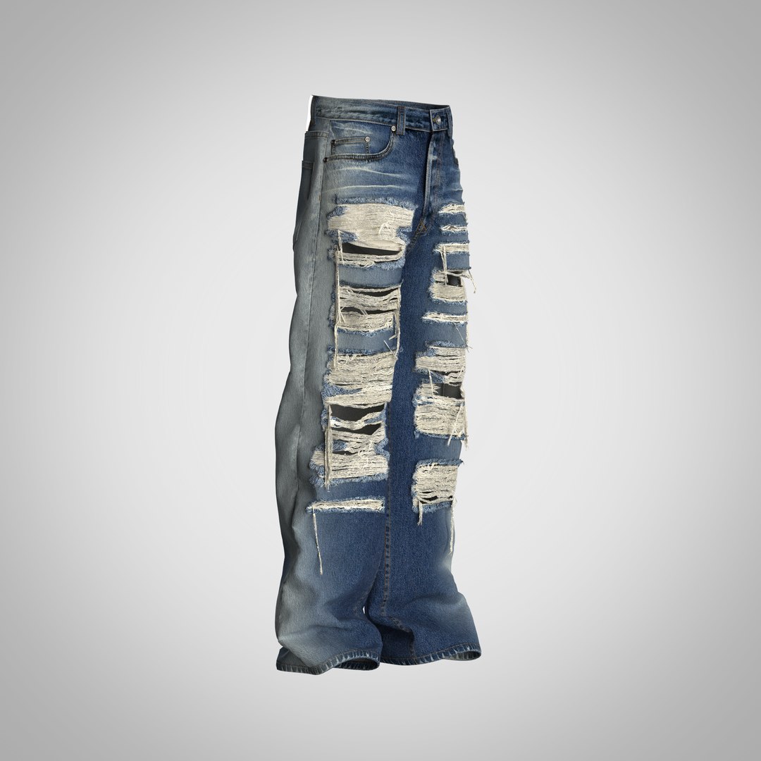 Men Jeans Denim Pants Clo3d Marvelous Designer 3D - TurboSquid 2411442