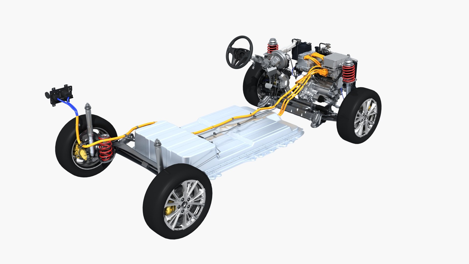 Electric Car Chassis 3D Model - TurboSquid 2332584