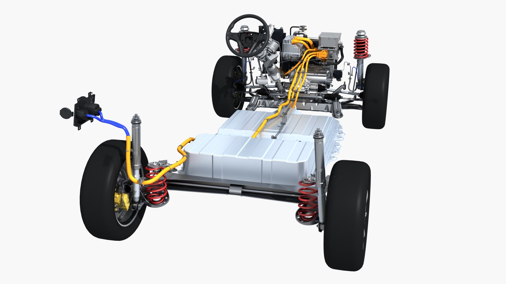 Electric Car Chassis 3D Model - TurboSquid 2332584