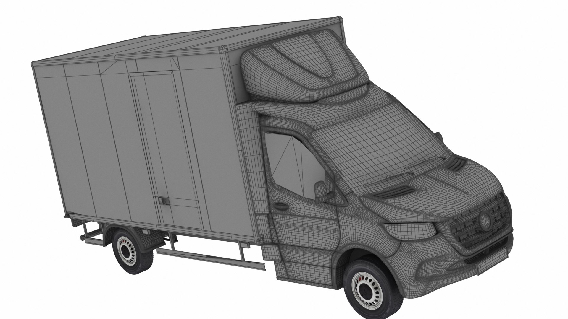 3D Mercedes Sprinter Box Truck - TurboSquid 1620910