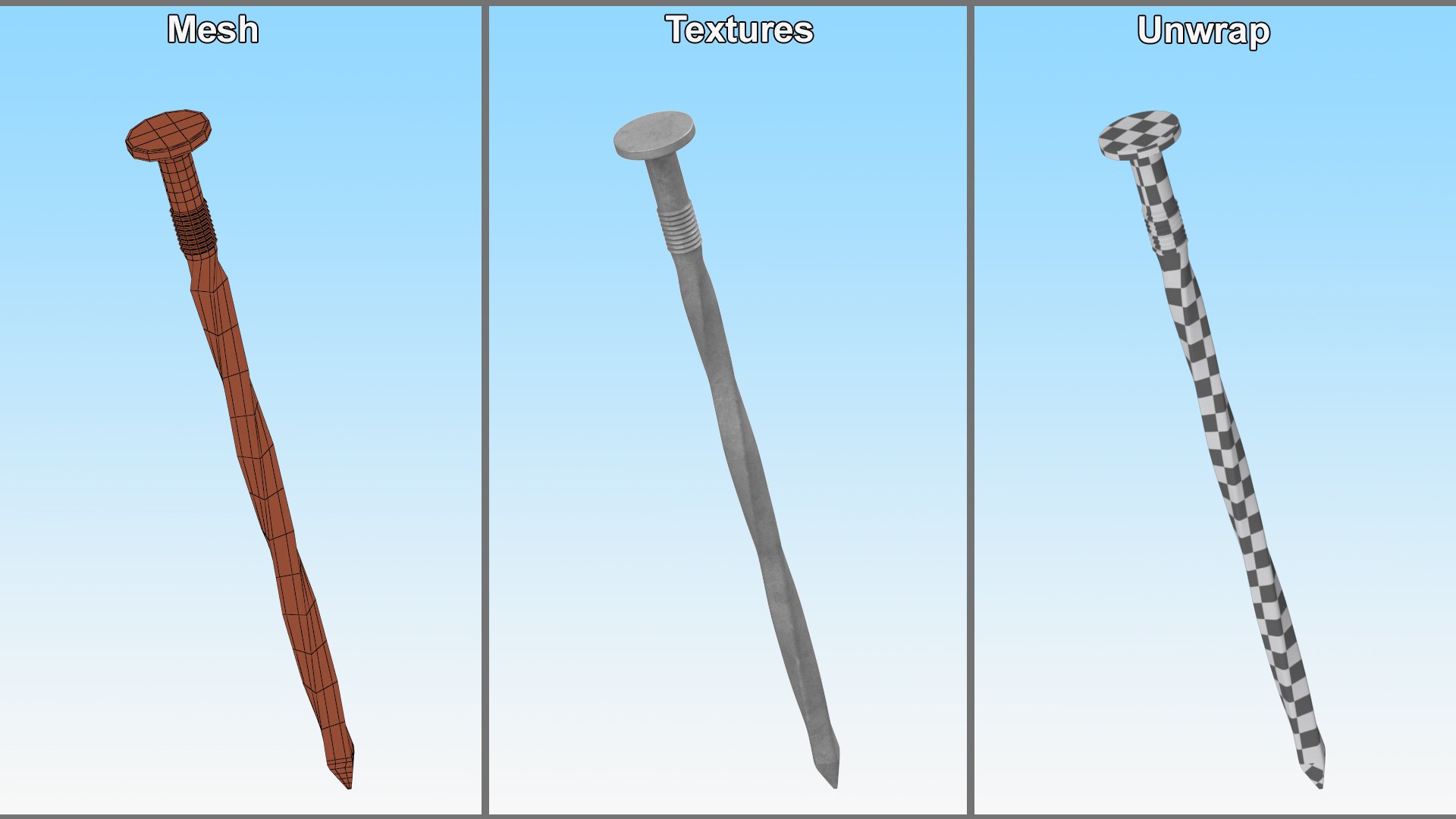 3D Model Industrial Nails Collection - TurboSquid 2063321