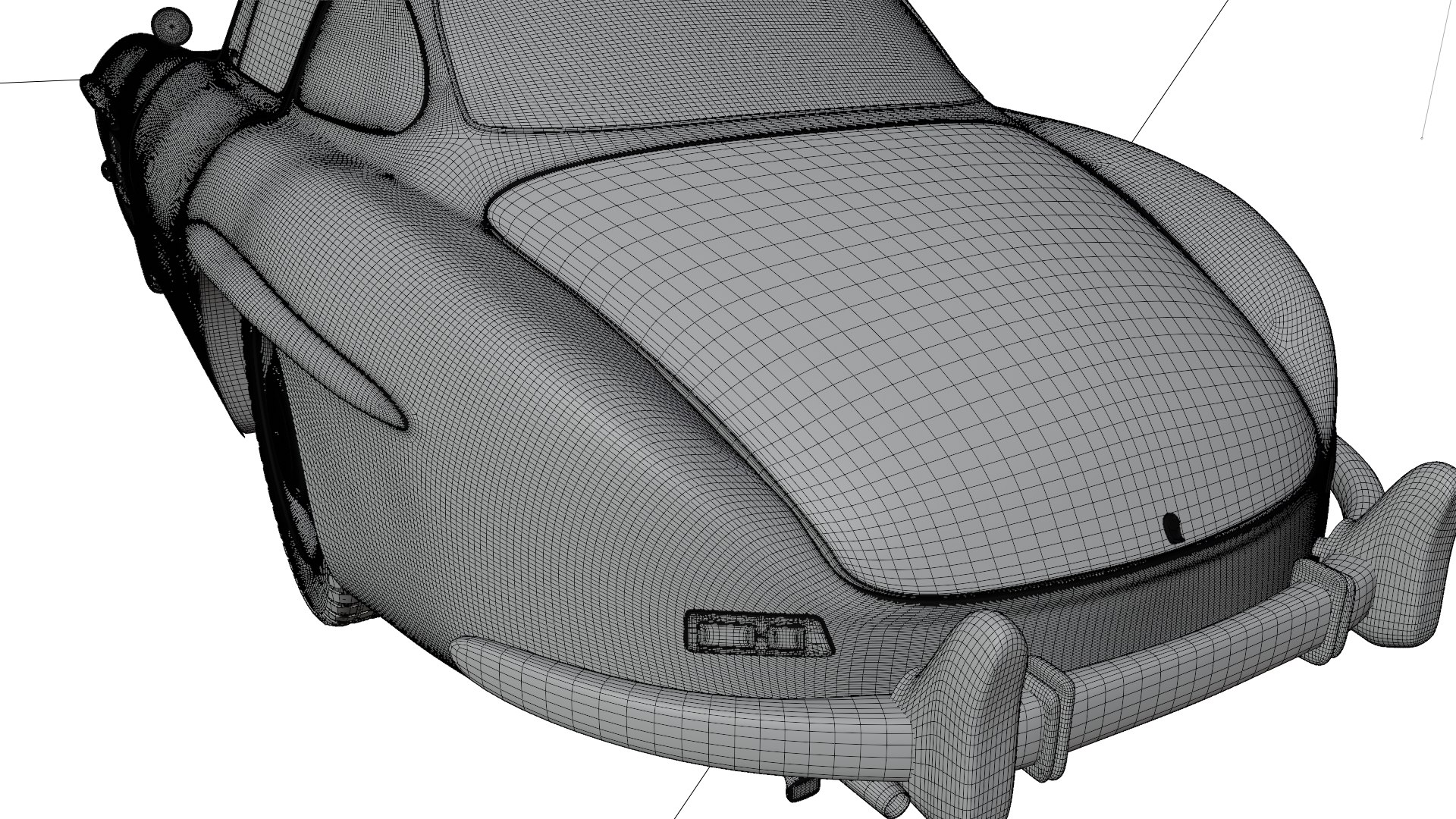 3D 1955 Vintage Mercedes Benz Alloy 300 SL Gullwings 3D Model Model ...