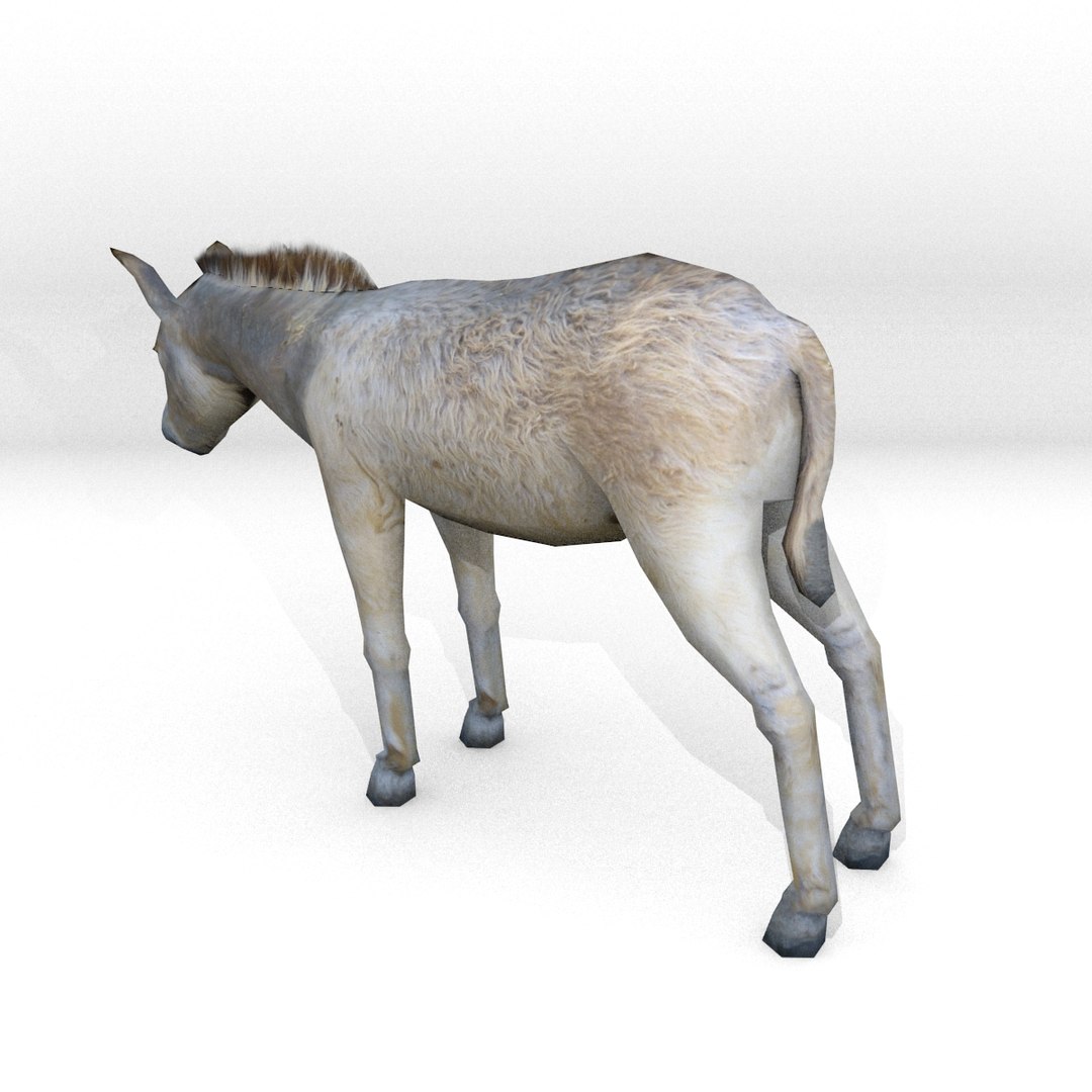 Low-poly Donkey 3d Model