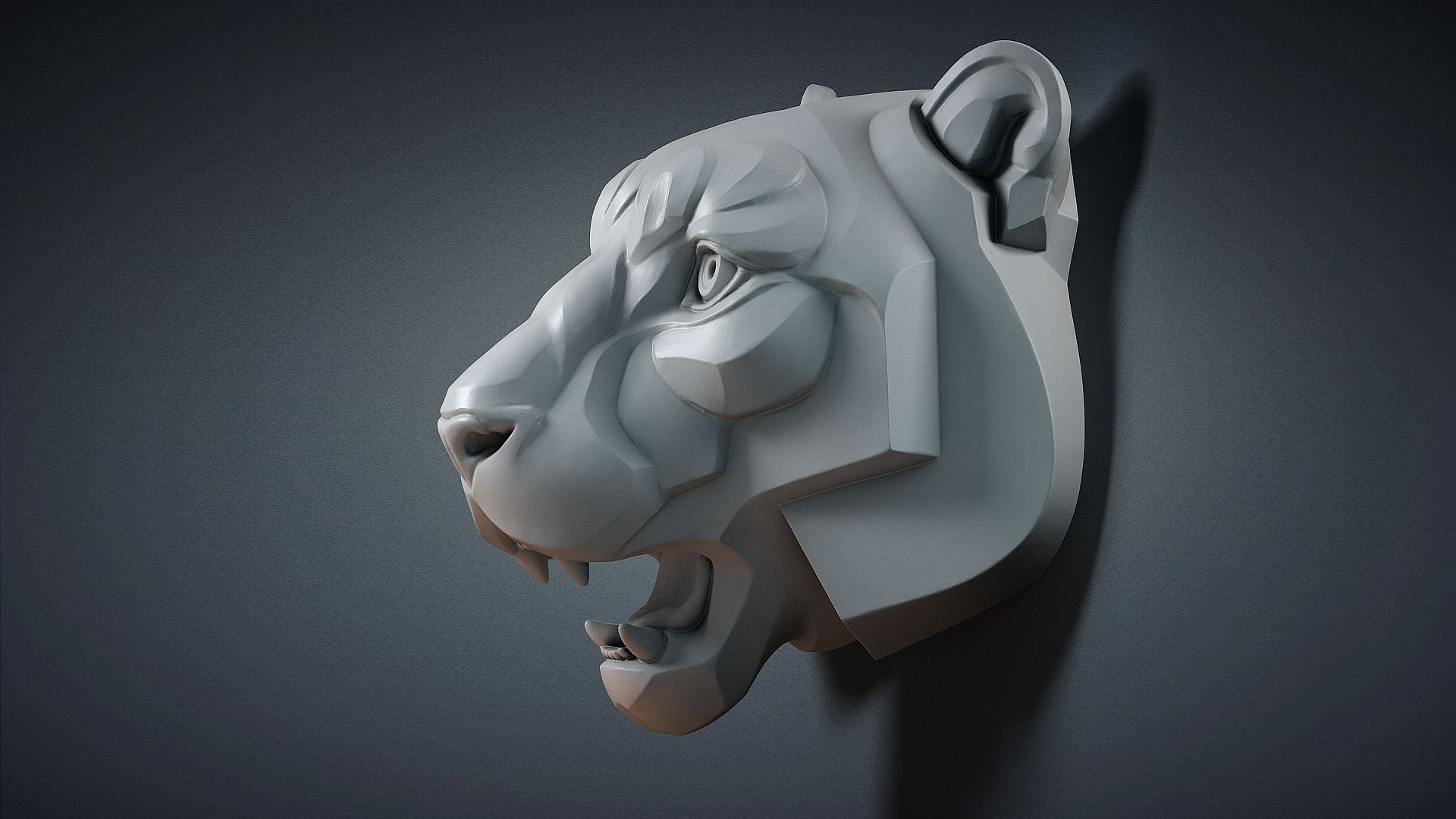 Stylized Tiger Animal Sculpture 3D - TurboSquid 1522010