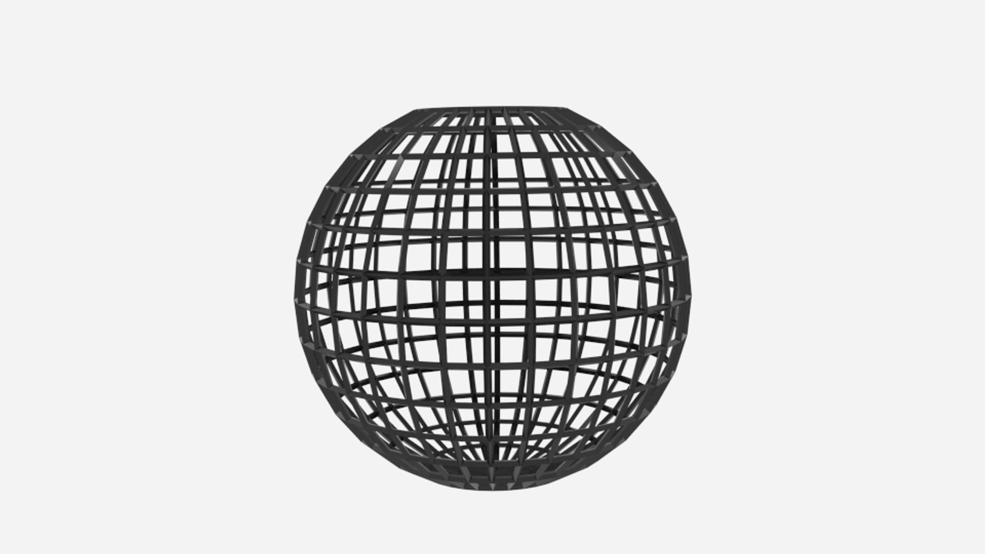 3d Model Sphere Wire Bin