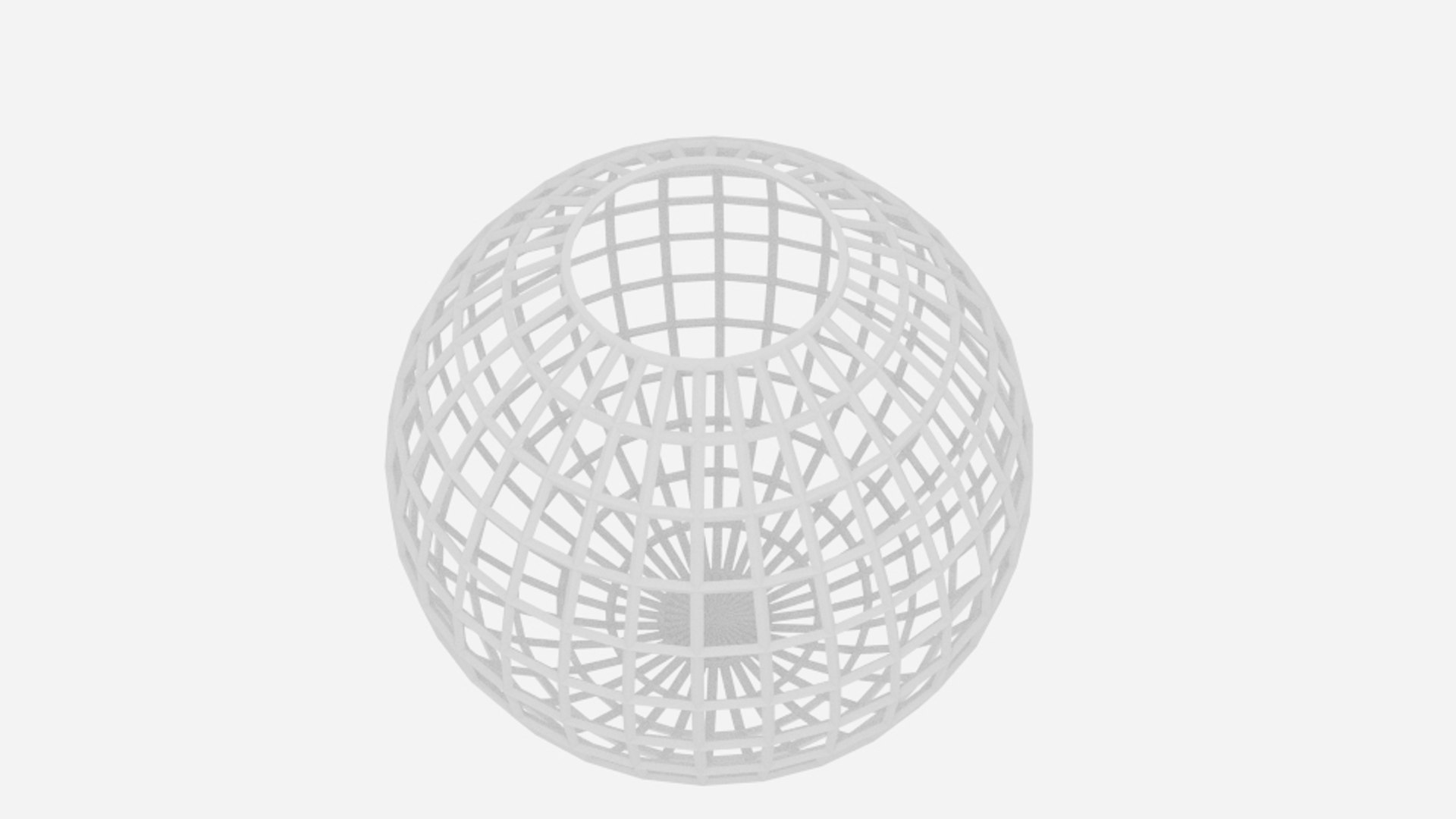 3d Model Sphere Wire Bin