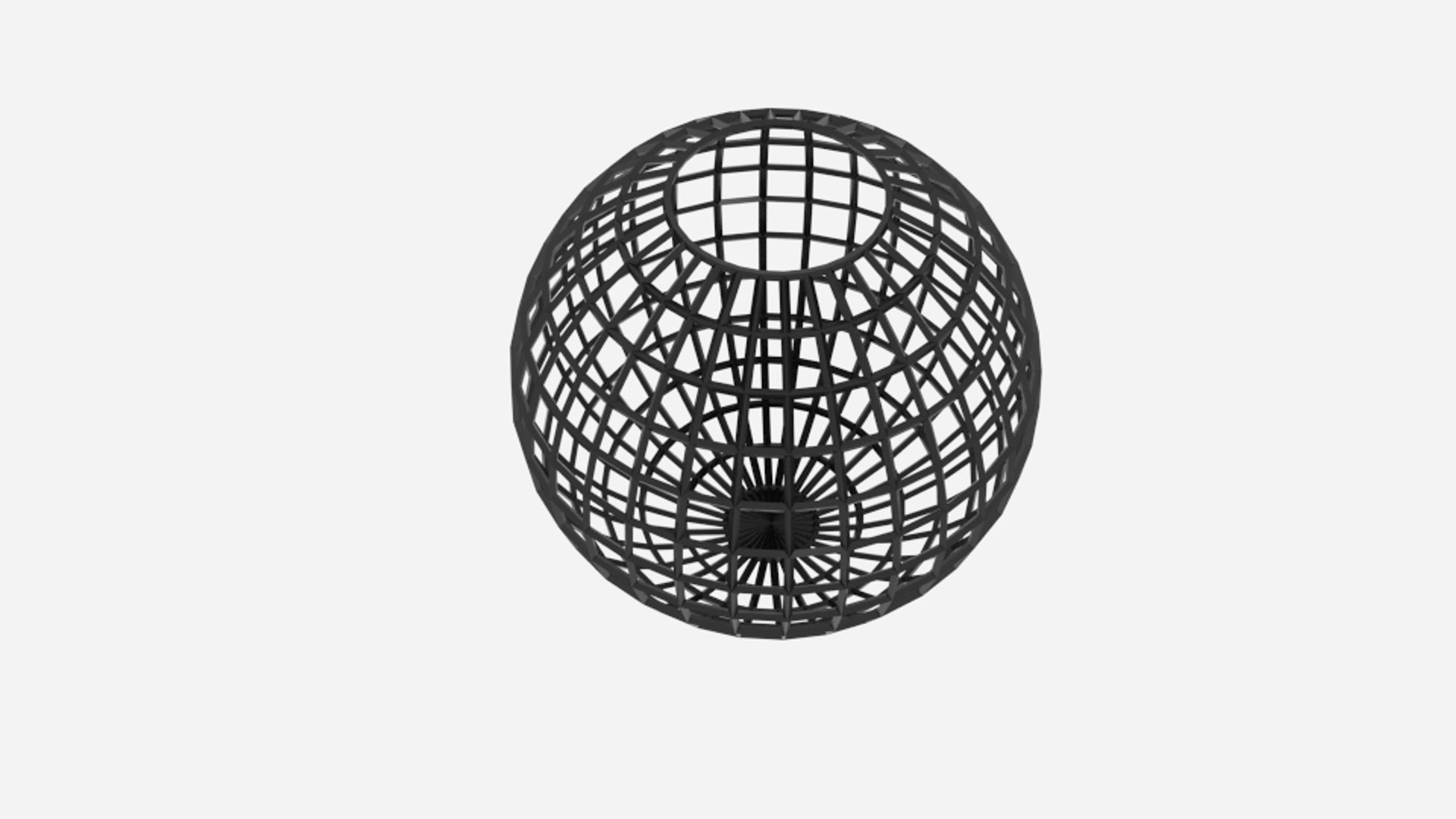 3d Model Sphere Wire Bin