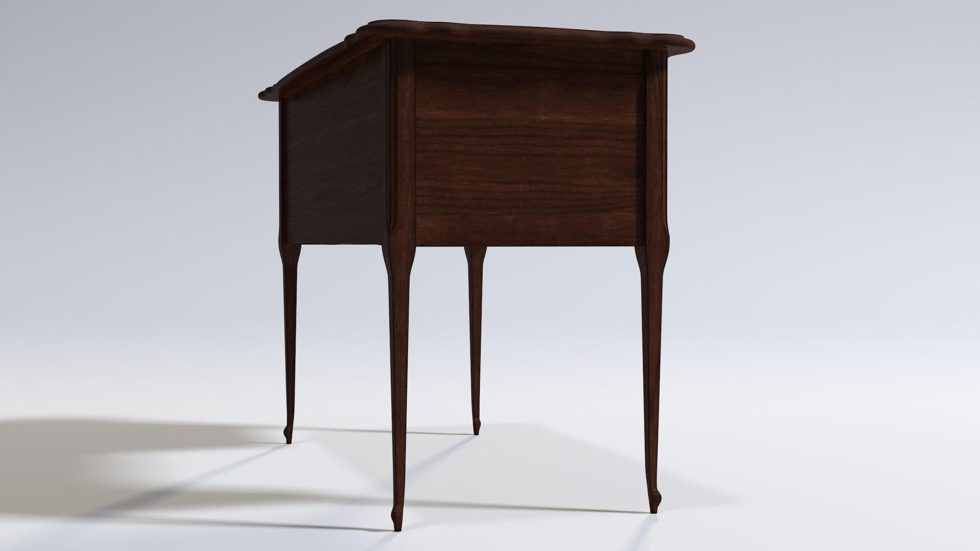 Antique Wooden Desk 3D Model - TurboSquid 2270252